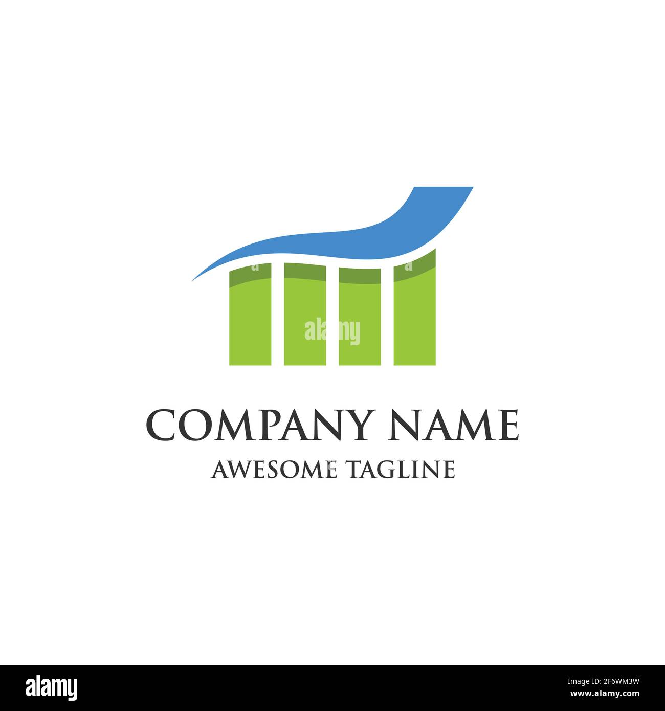 abstract financial market logo. finance bar chart or stock exchange ...