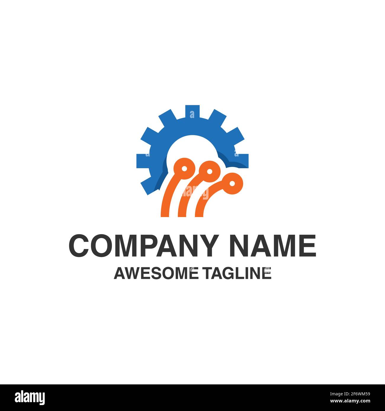 gear and technology symbol logo. technology icon illustration. logo ...