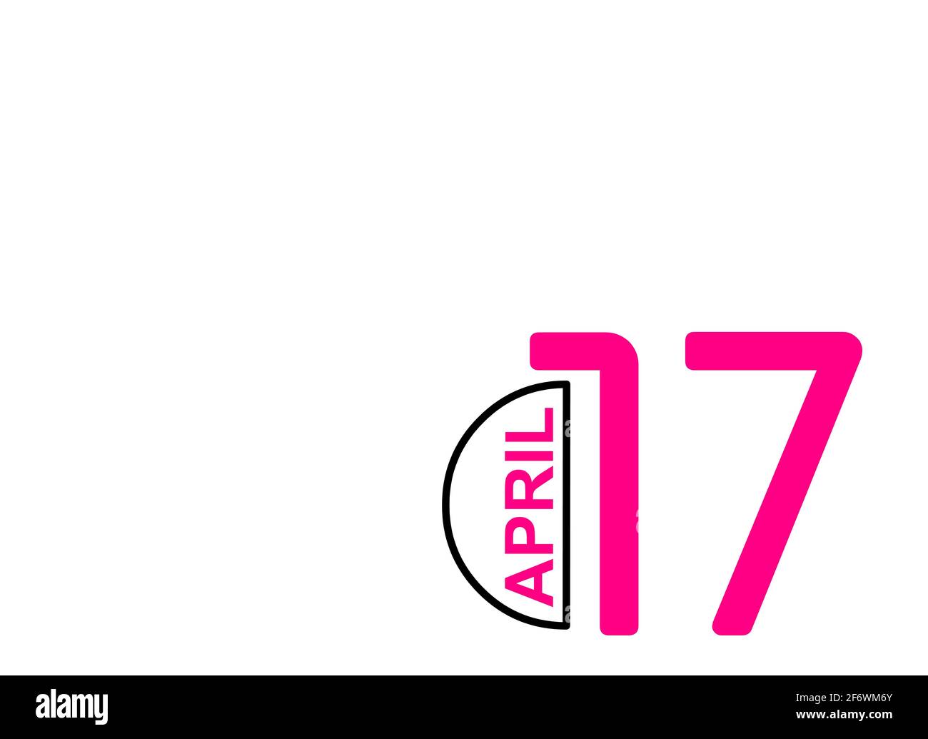 17 April. Today Date of month, Simple calendar icon on background ...