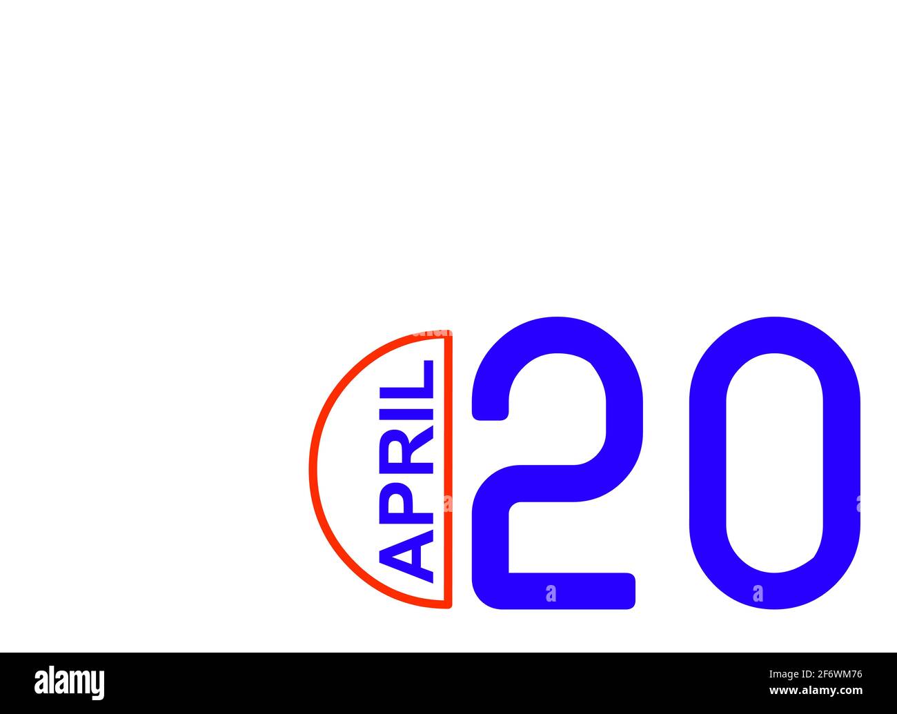 20 April. Today Date of month, Simple calendar icon on background ...