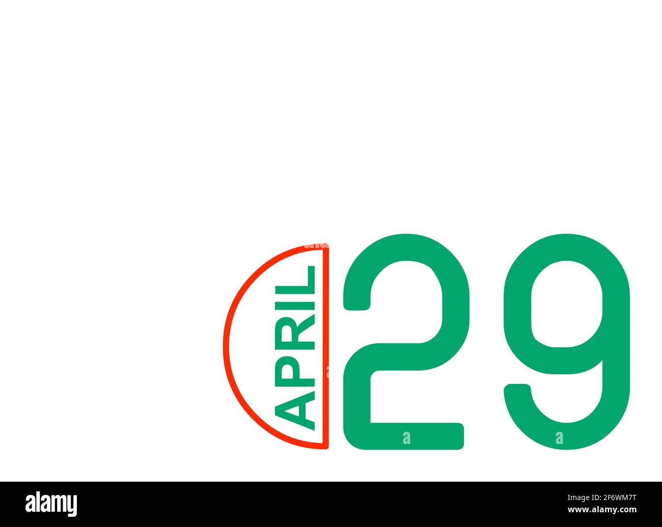 29 April. Today Date of month, Simple calendar icon on background ...