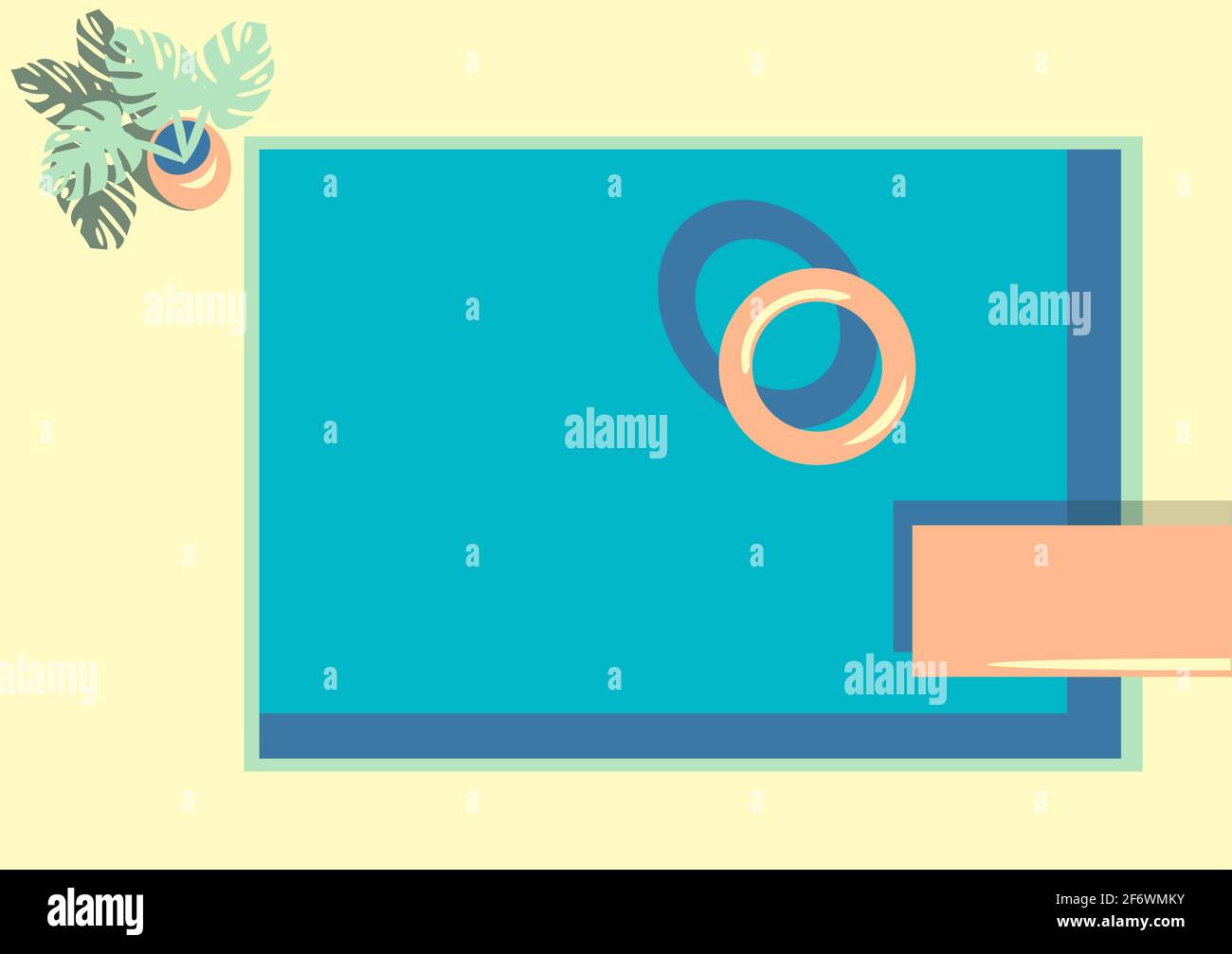 View swimming pool on Stock Vector Images - Alamy