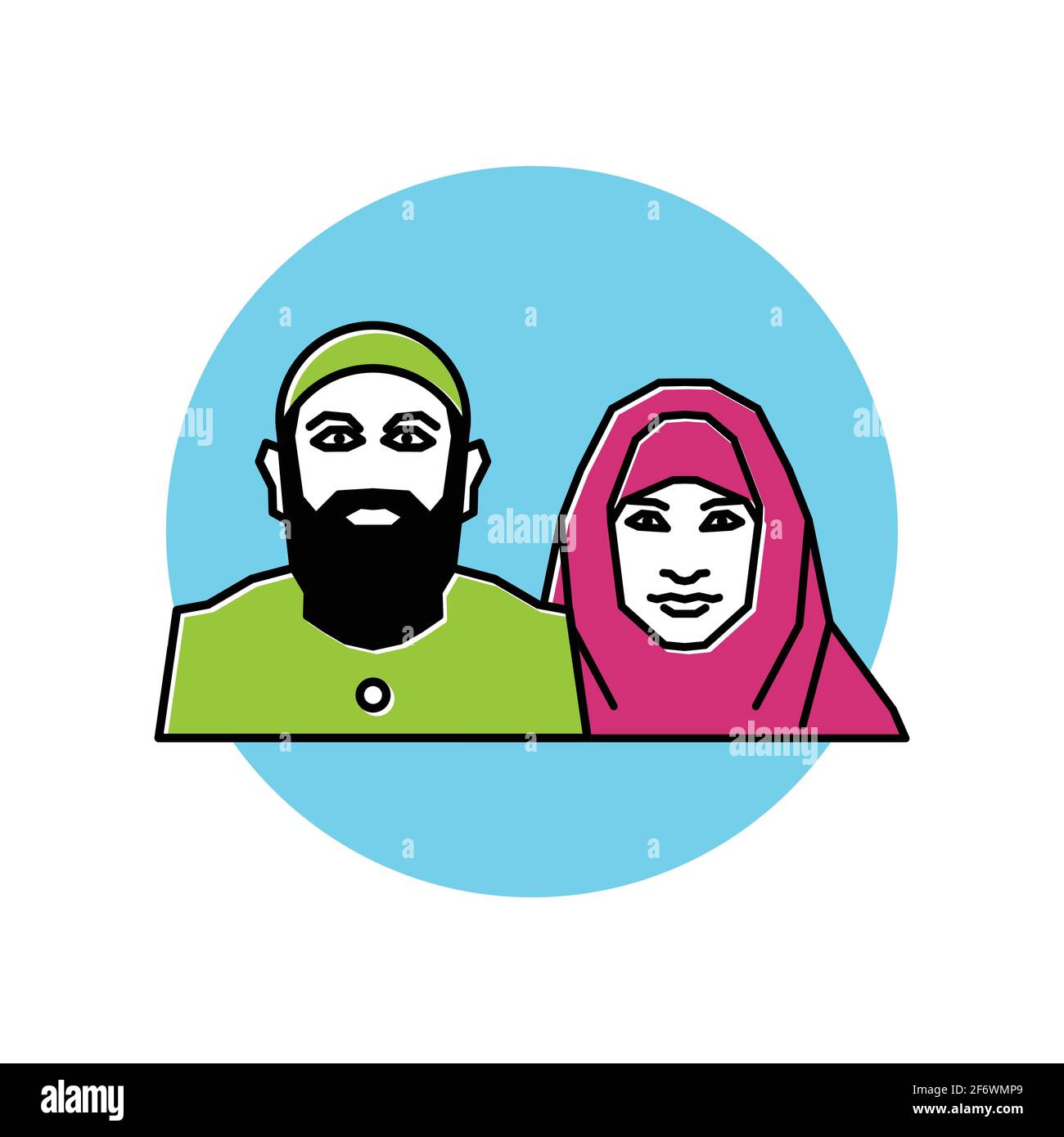 arabic people symbol illustration, muslim people islamic icon Stock ...