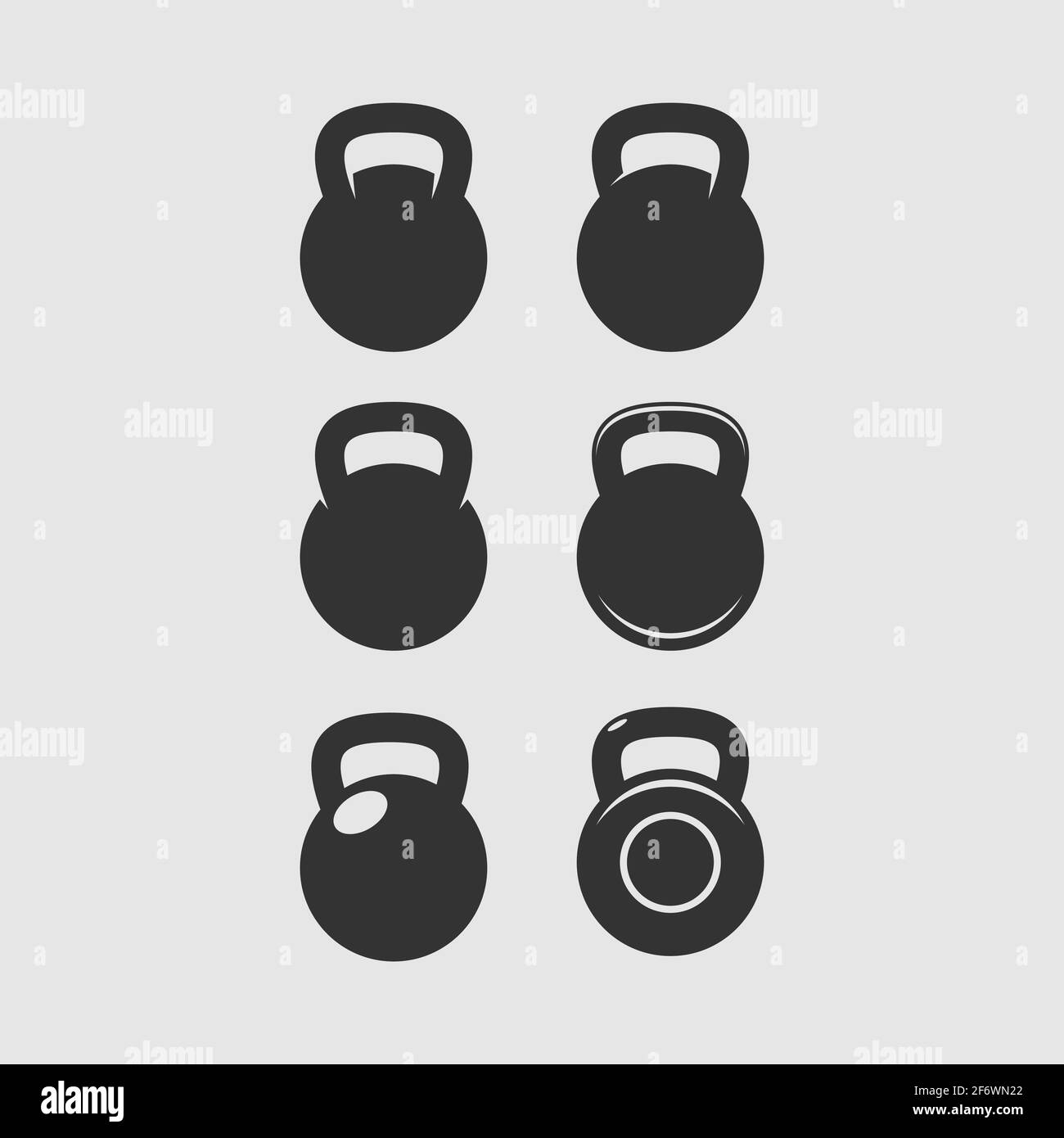 Kettlebell icon. Sport, Fitness, Bodybuilding badge logo label embel ...