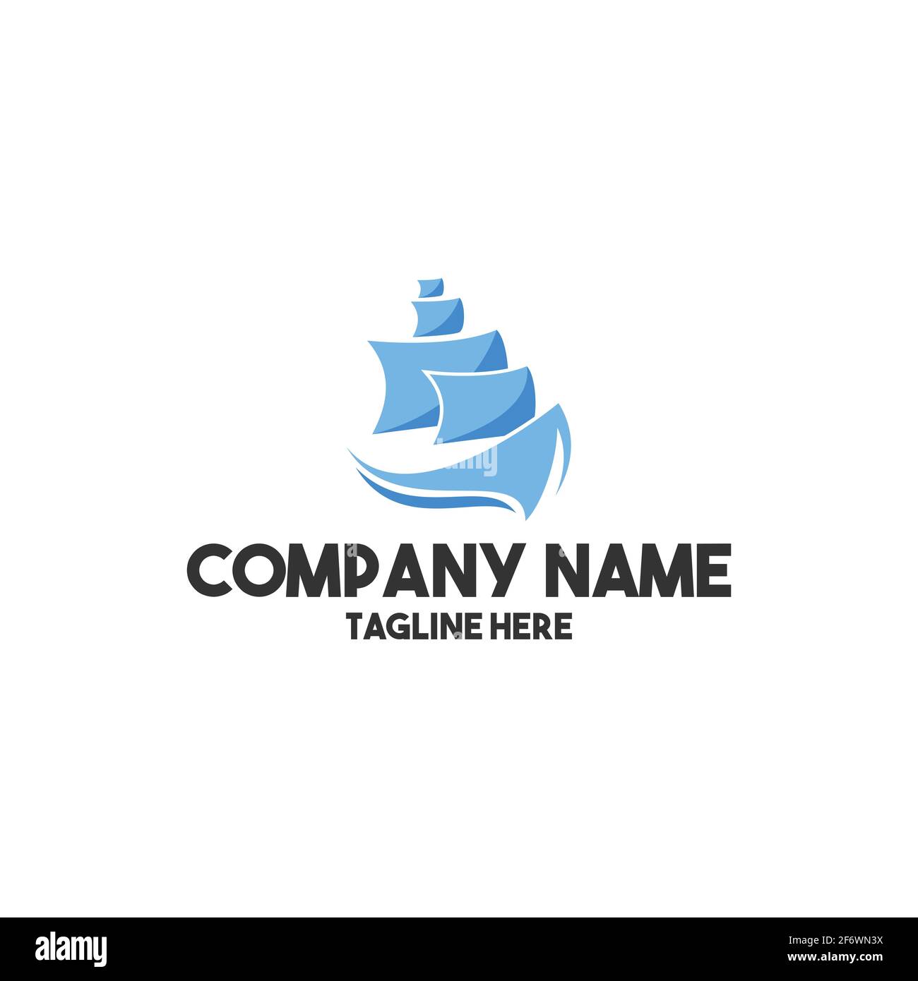 Abstract ship logo - vector modern logo template concept illustration ...