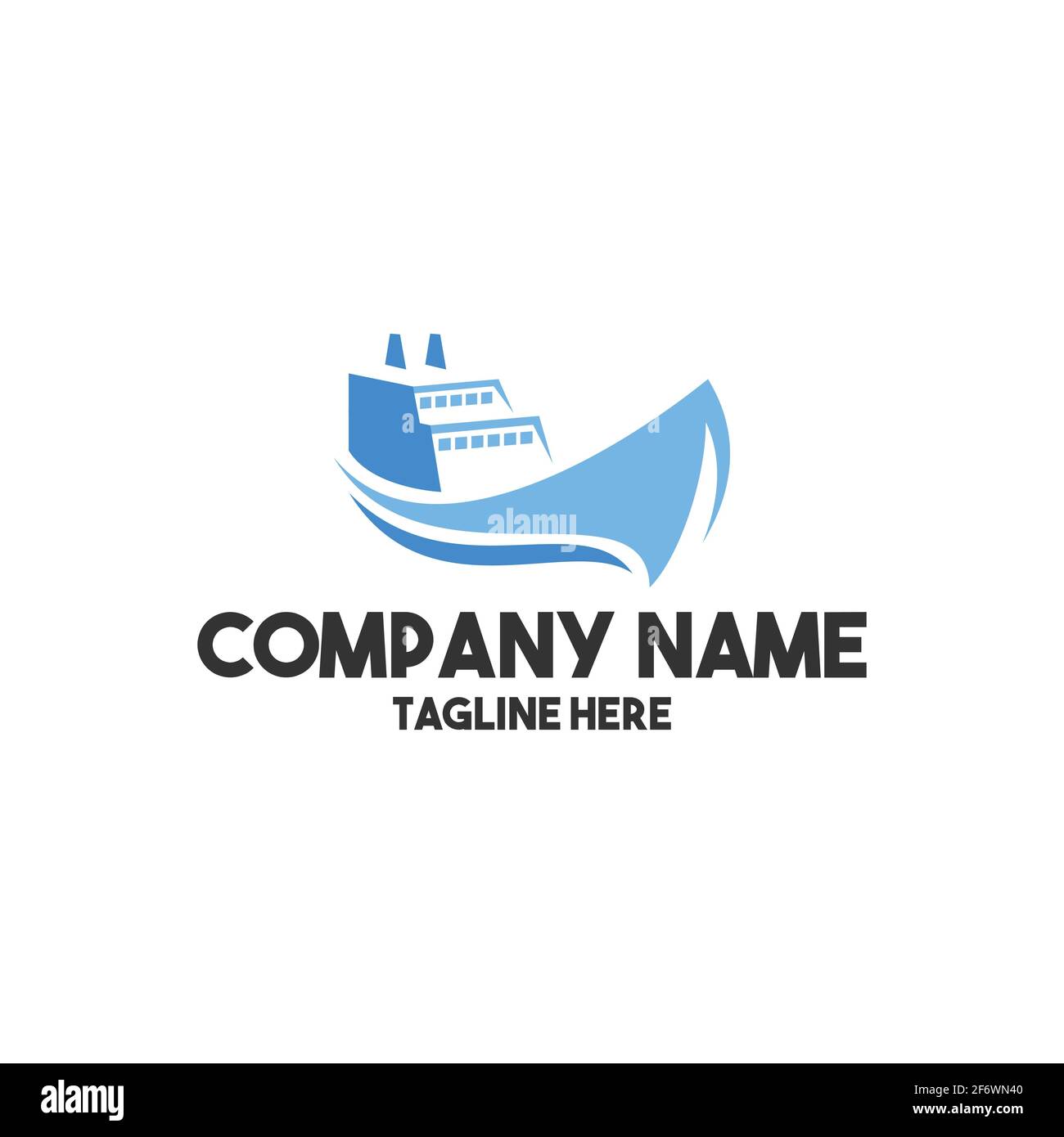 Abstract ship logo - vector modern logo template concept illustration ...