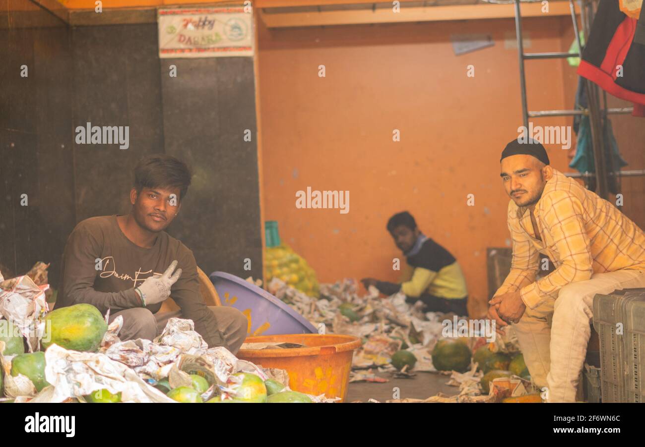 K.R.Market, Bangalore, India - February 06,2021: Hindu and Muslim ...