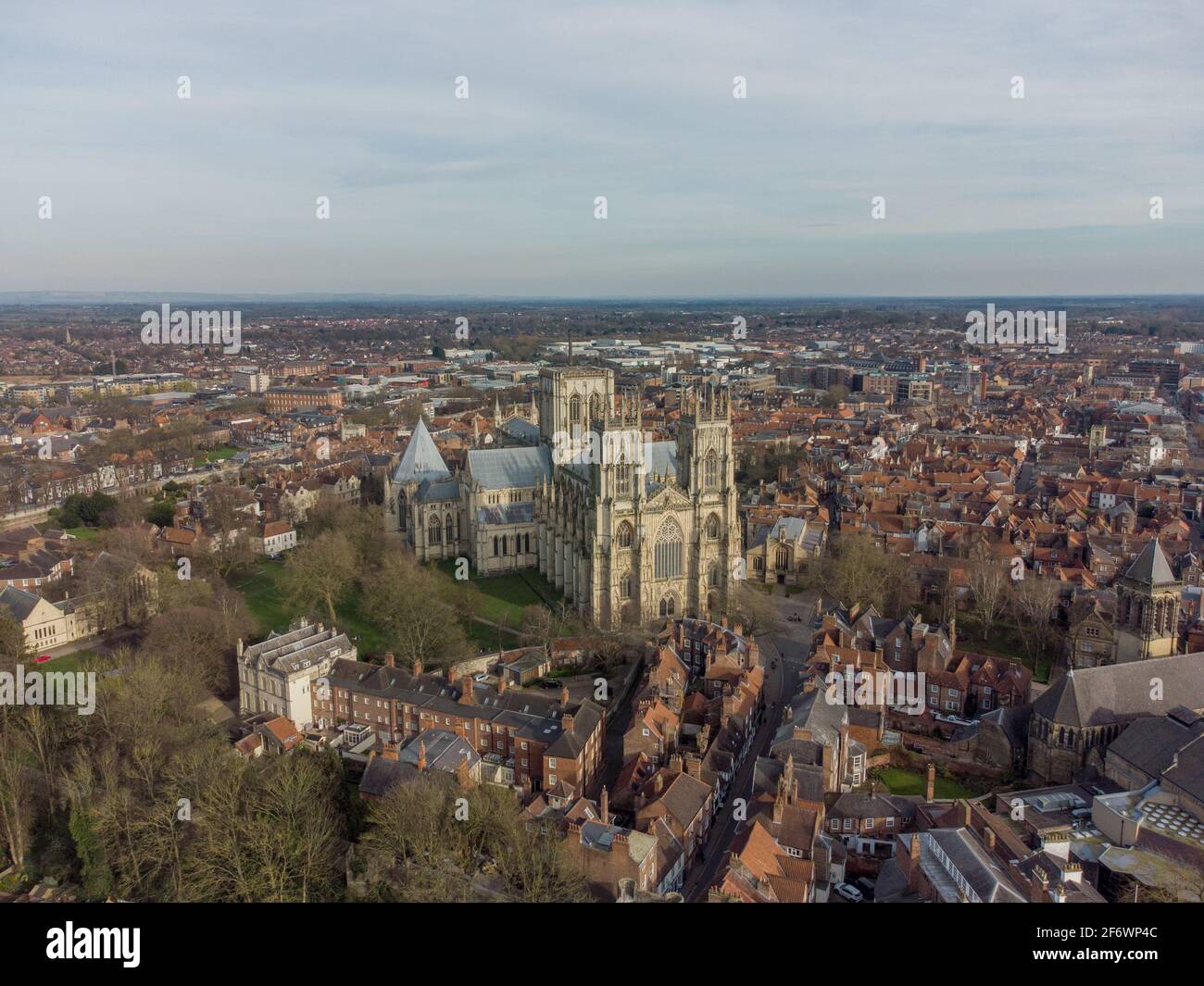 York City Centre aerial view including York Minster showing River and ...