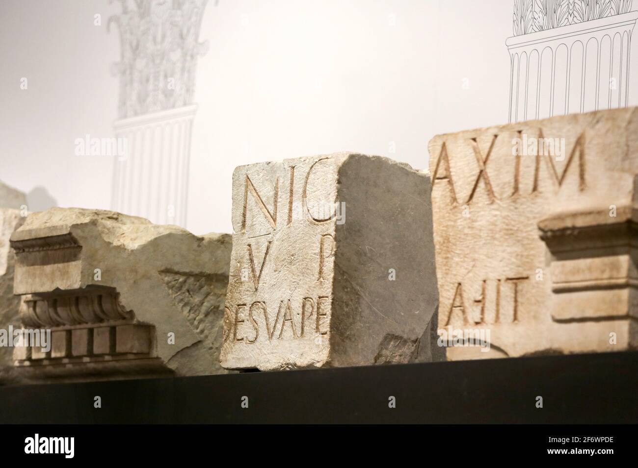 The baths of Diocletian (Thermae Diocletiani) in Rome. Italy Stock ...