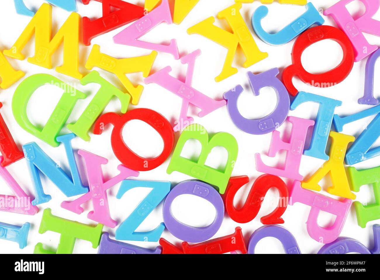 Letters of the English alphabet on a white background, background Stock ...