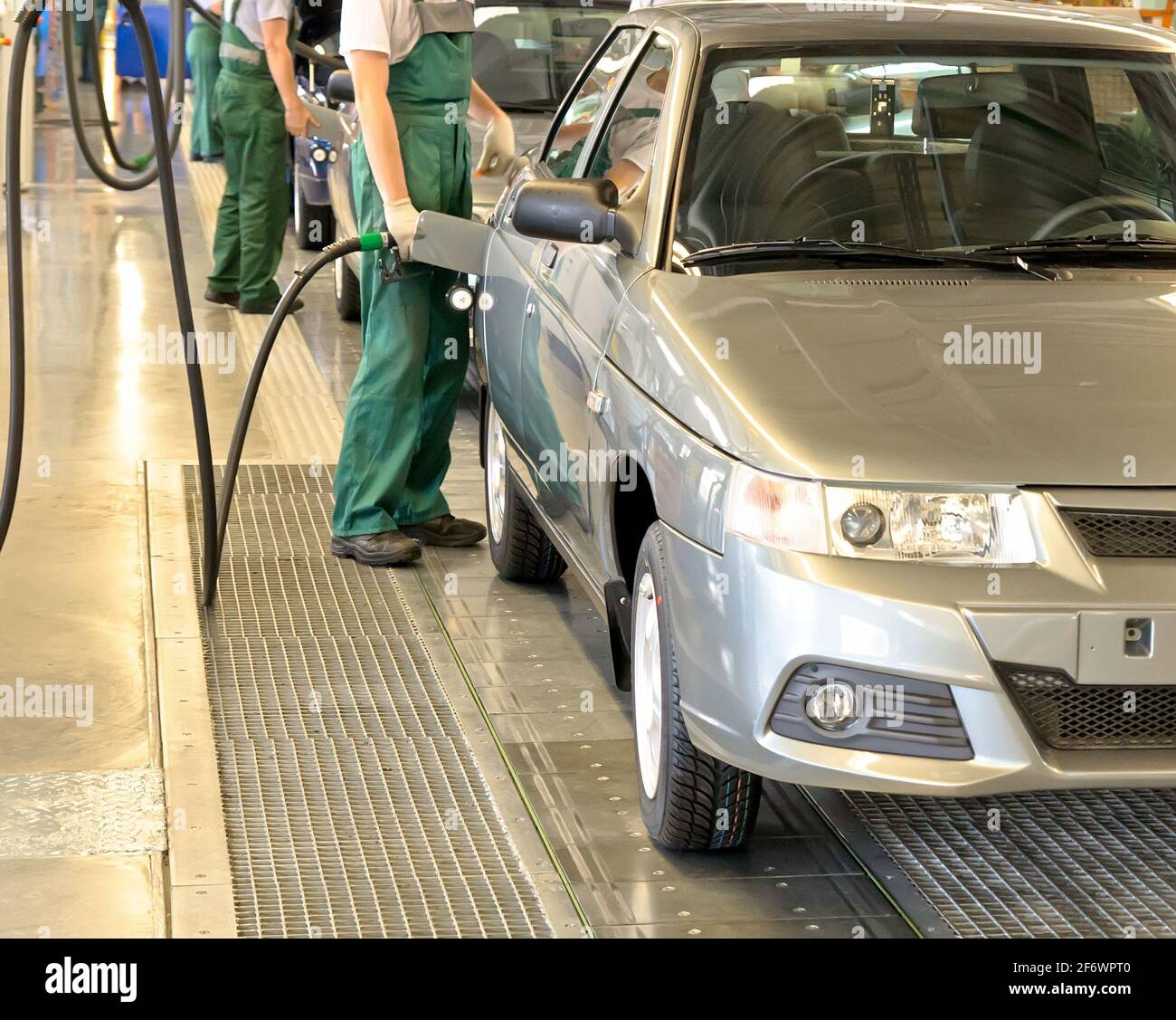 First filling of a new car Stock Photo - Alamy