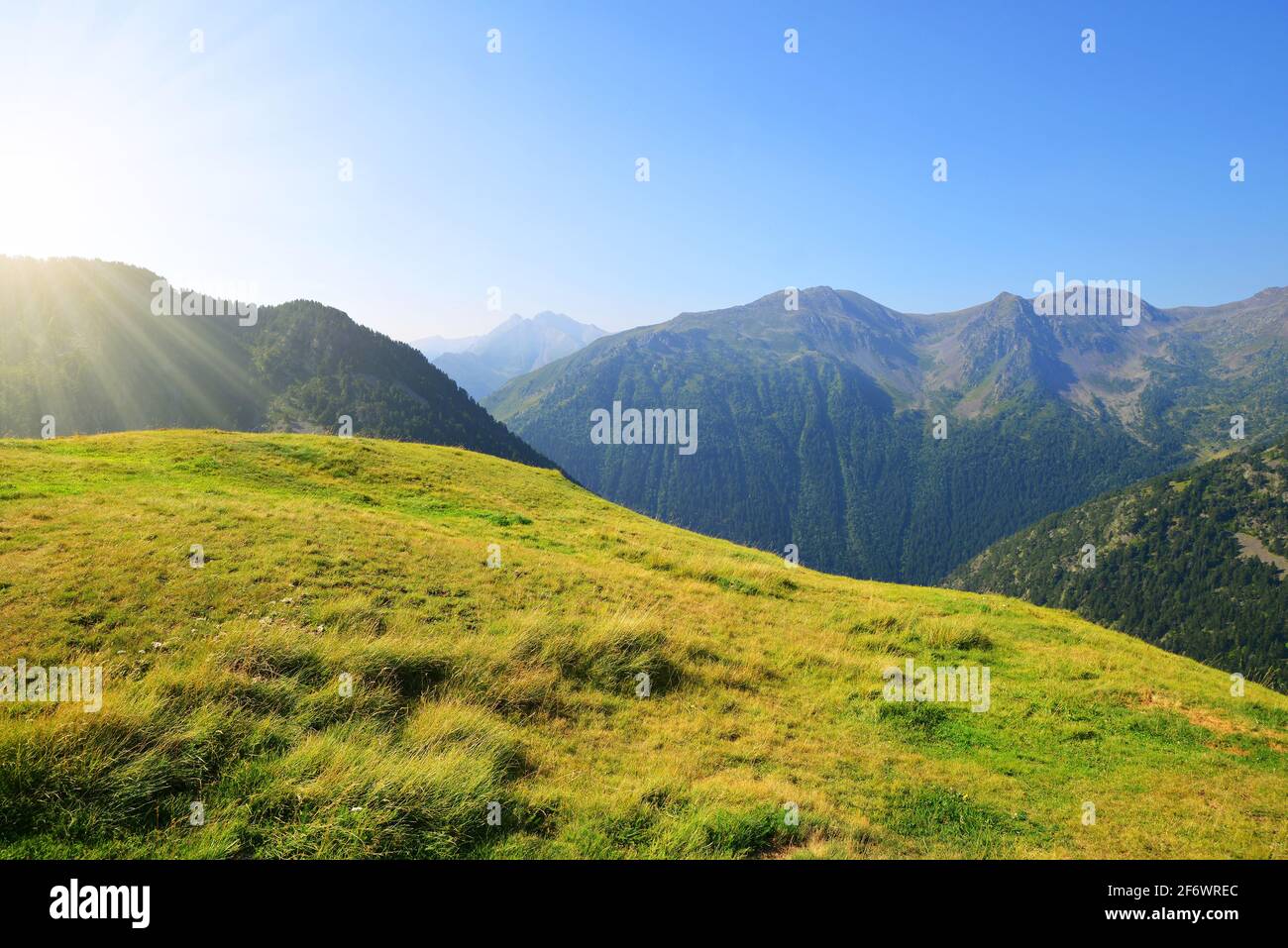 Beautiful mountain landscape in Neouvielle national nature reserve ...