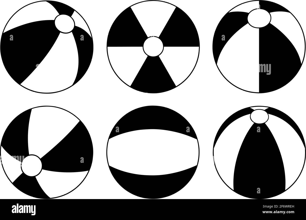 Set of different beach balls isolated on white Stock Vector Image & Art ...