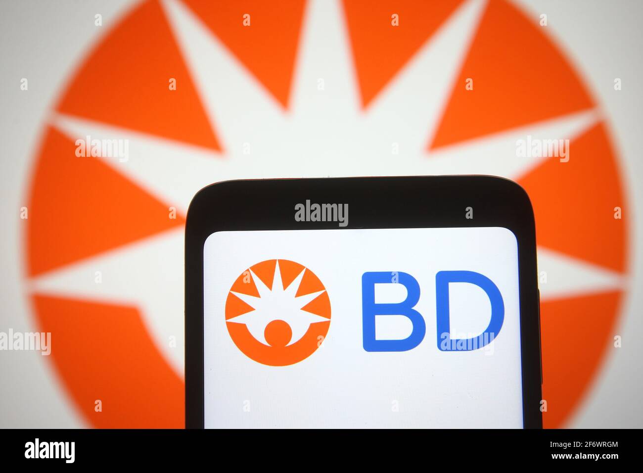 In this photo illustration the Becton, Dickinson and Company (BD) logo ...