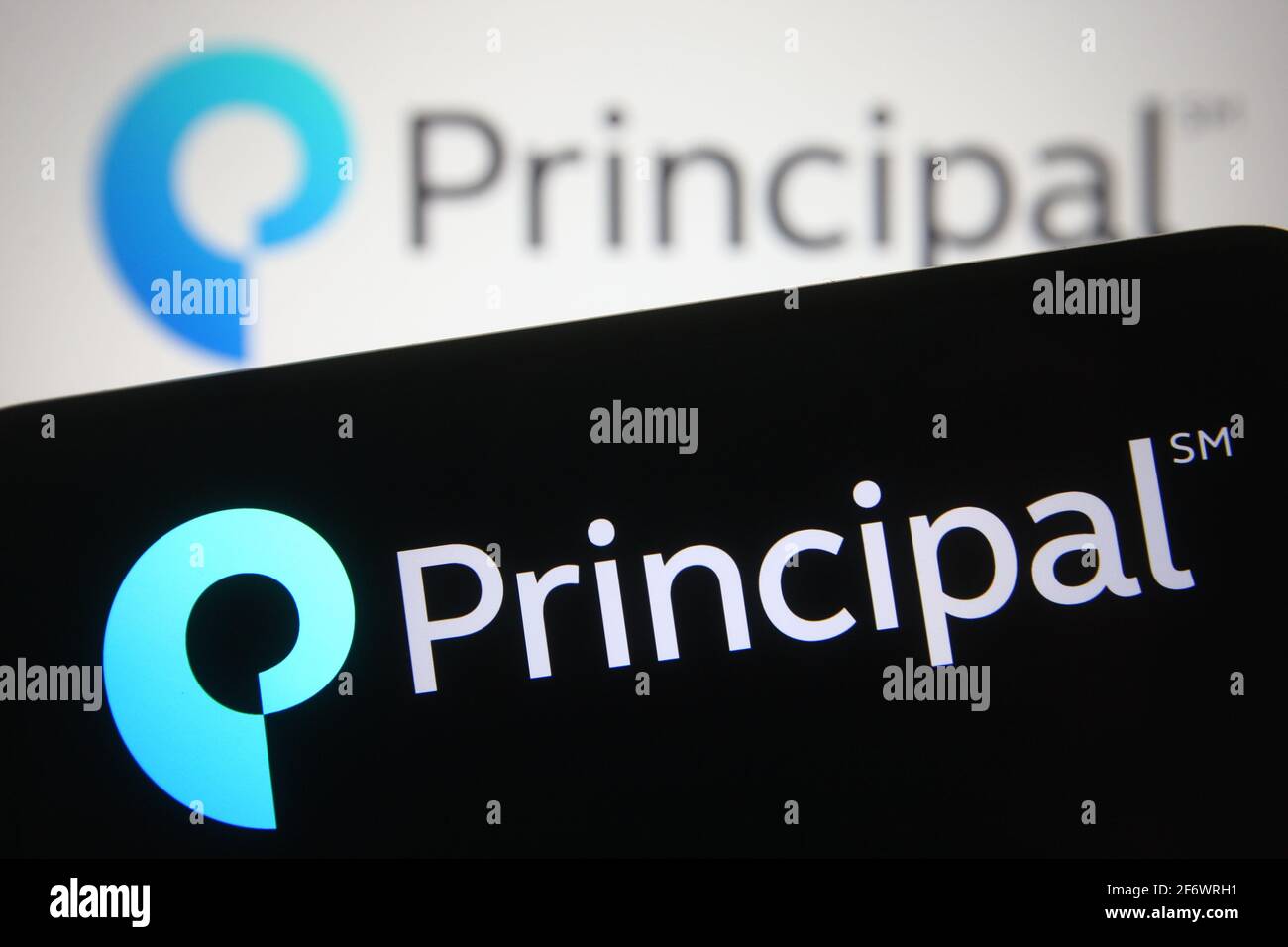 In this photo illustration a Principal Financial Group logo is seen on ...