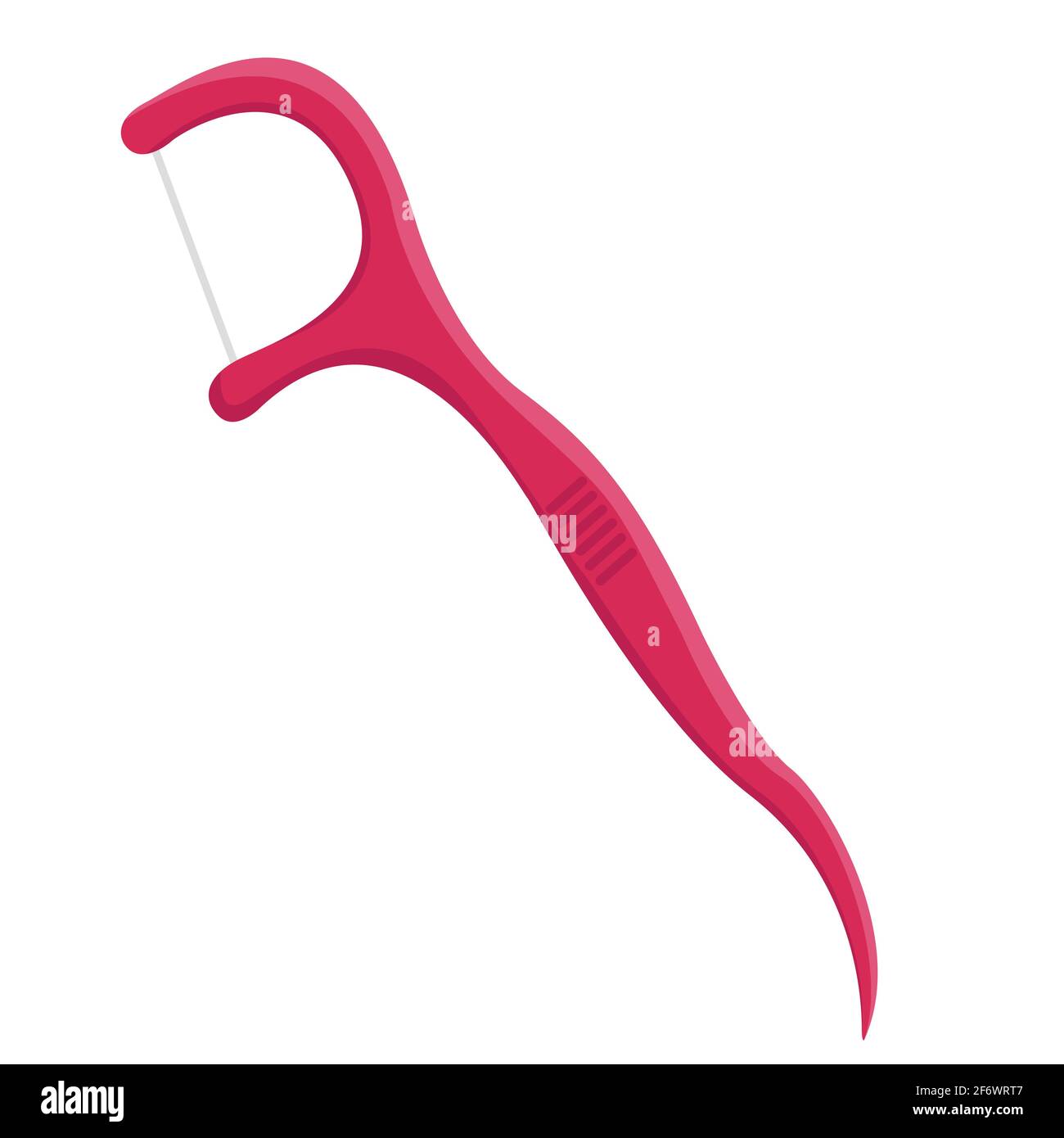 Vector isolated object illustration oral dental care Dental floss stick ...