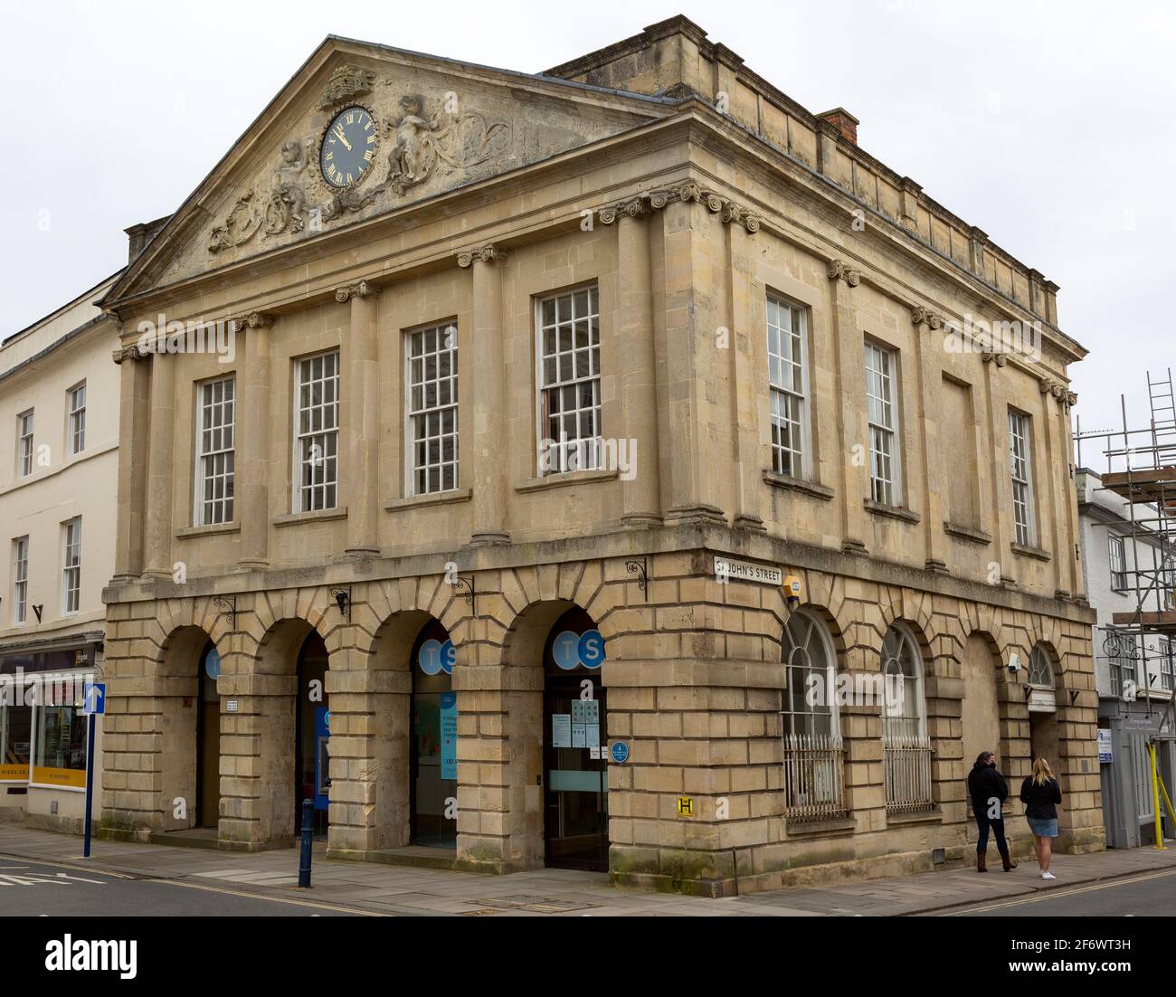 Old Town Hall, 1752 architect named Lawrence, Devizes, Wiltshire, England, UK Stock Photo - Alamy