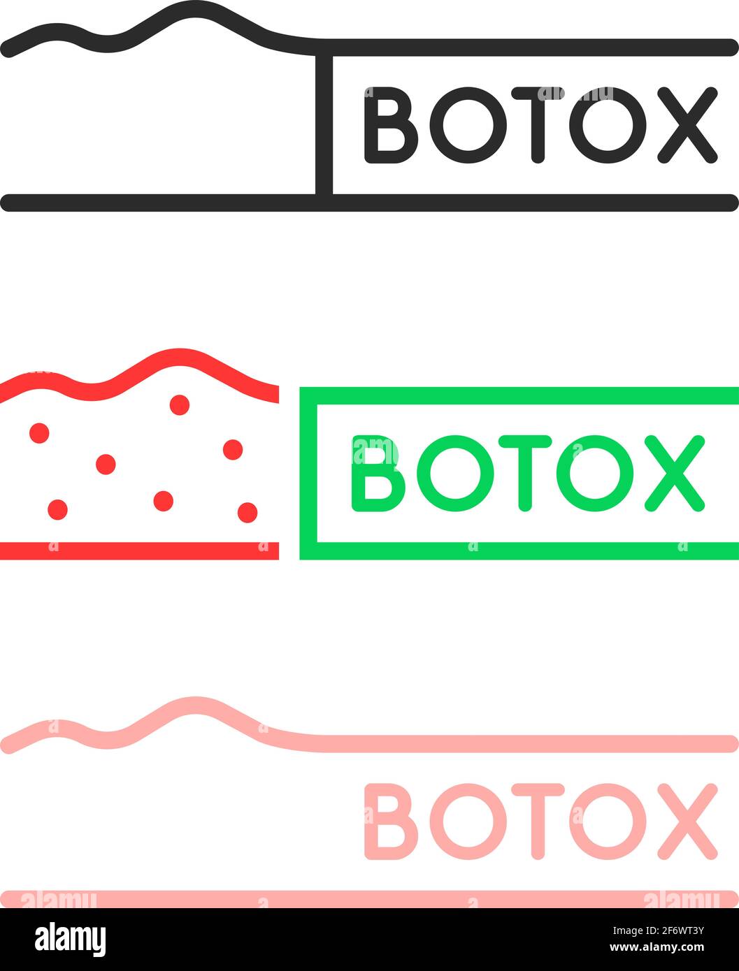 set of thin line simple botox logo Stock Vector Image & Art - Alamy