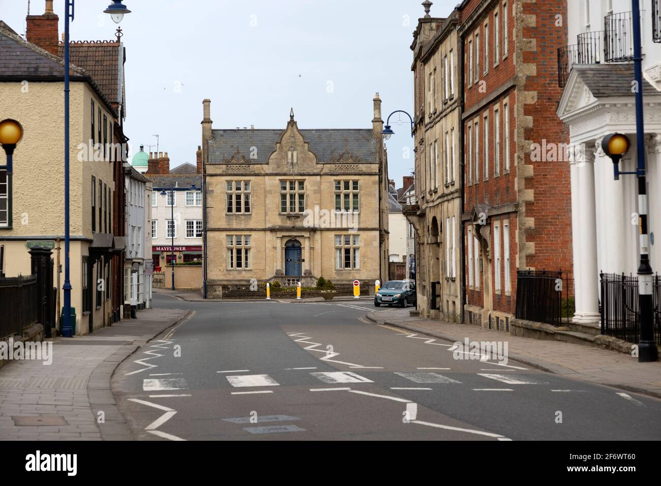 Stone facade historic listed building, St John's House, Long Street ...
