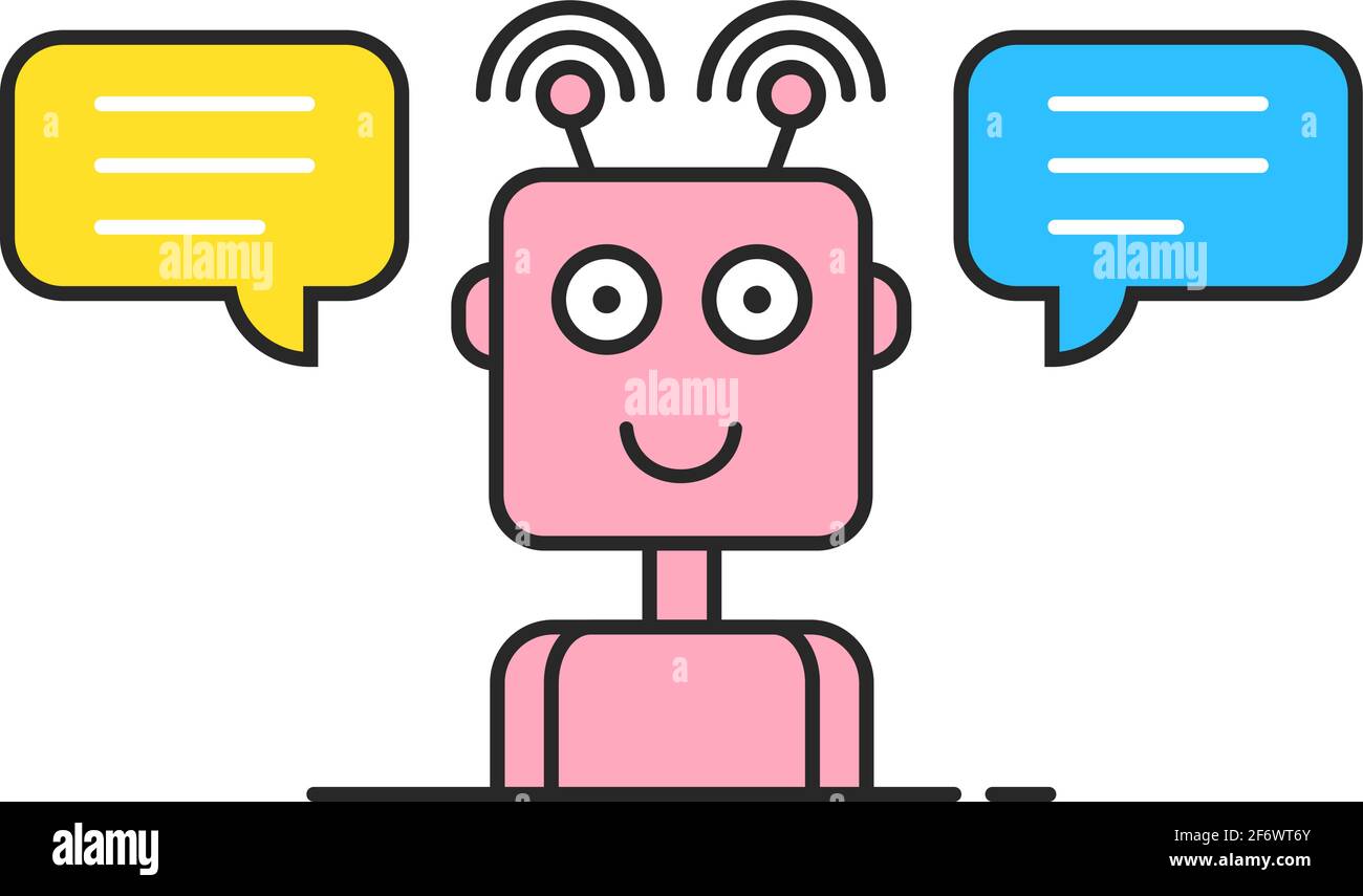 pink contour support chatbot logo Stock Vector Image & Art - Alamy