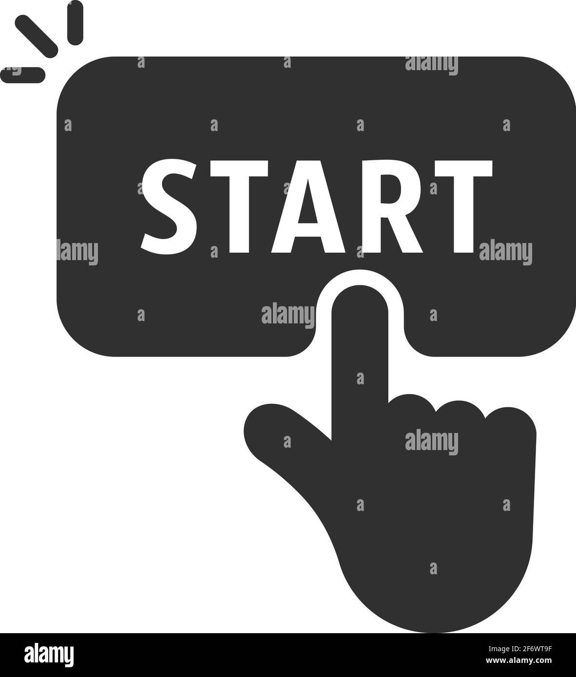 Black start button like hi-res stock photography and images - Alamy