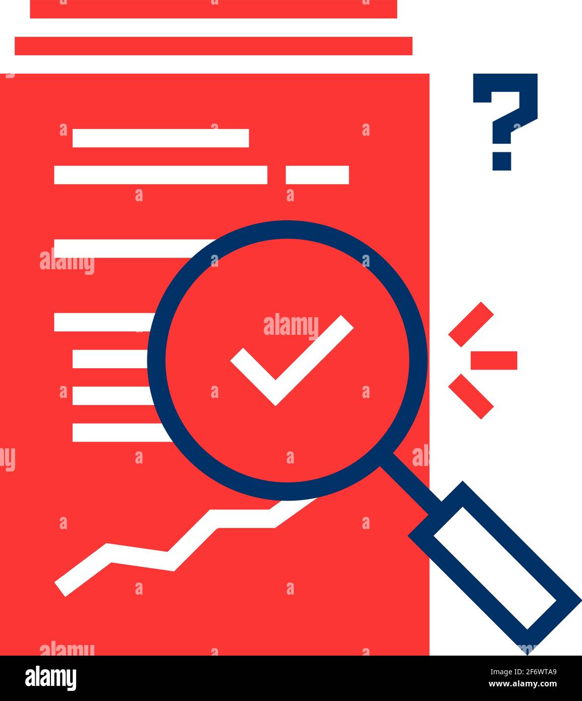 red and blue report overview icon Stock Vector Image & Art - Alamy