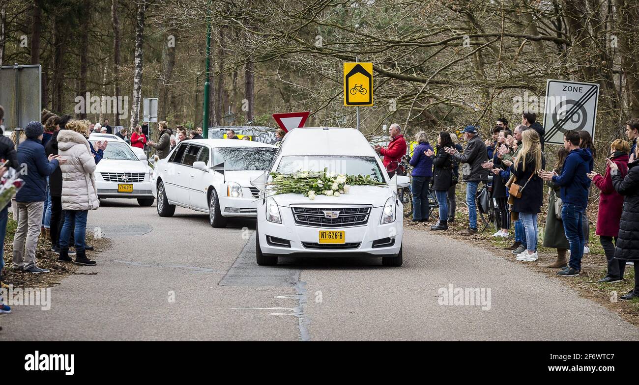 LAREN - 03-04-2021. Funeral of olympic snowboard champion Bibian Mentel ...
