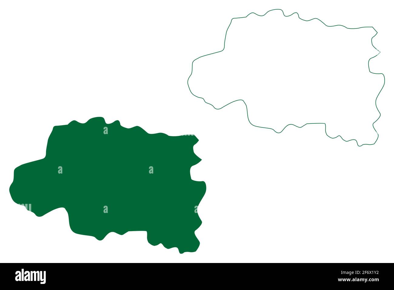 Panipat district (Haryana State, Republic of India) map vector ...