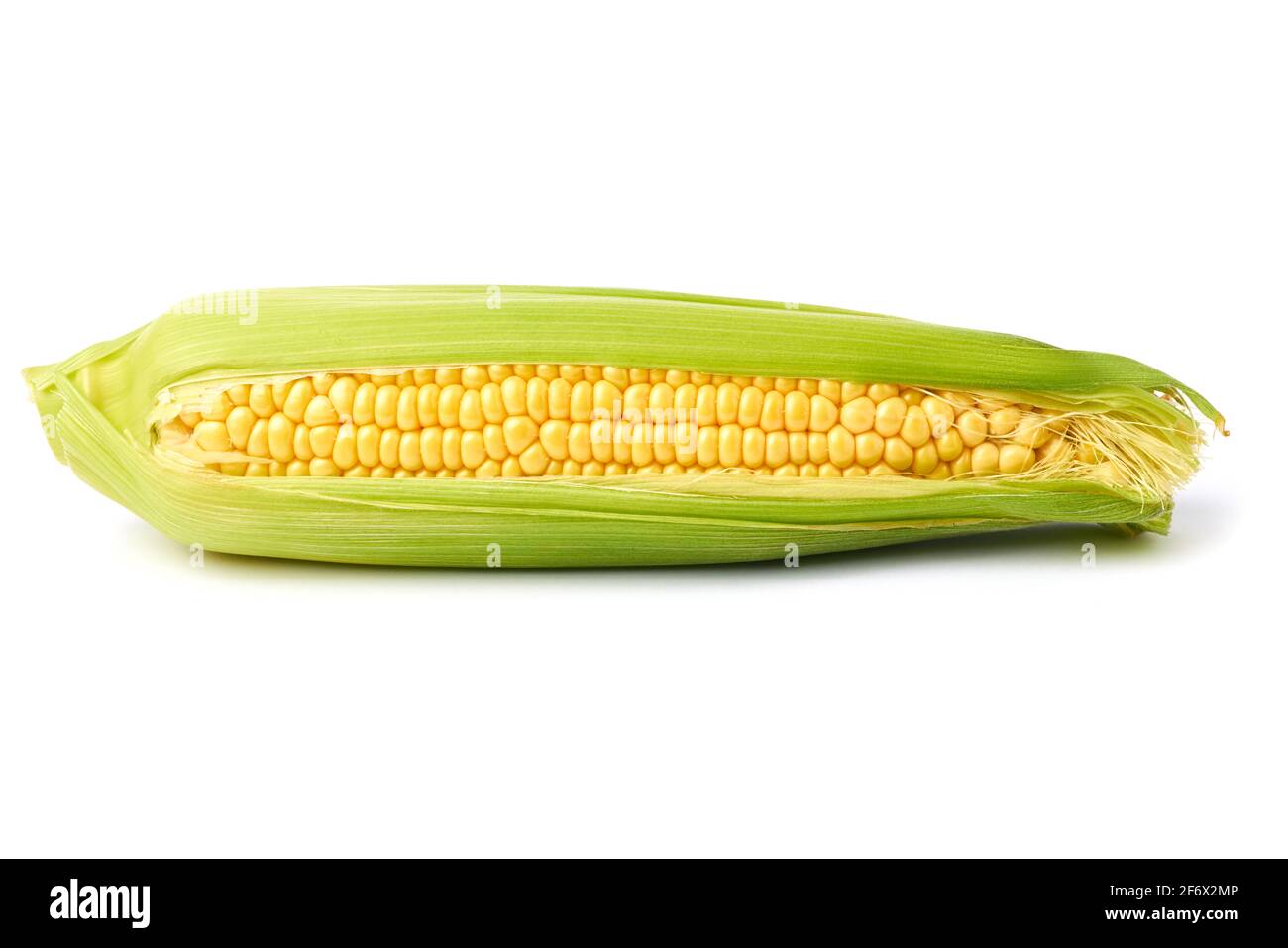 Fresh organic corn cob isolated on white background Stock Photo - Alamy