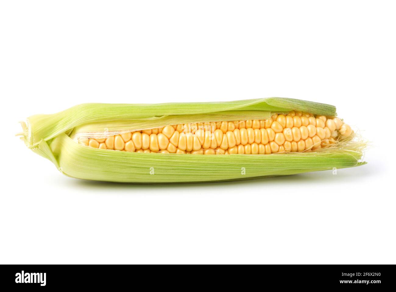 Fresh organic corn cob isolated on white background Stock Photo - Alamy