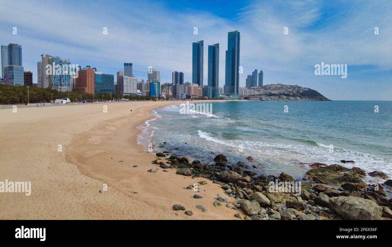 Scenery of haeundae beach, Busan, South Korea, Asia Stock Photo - Alamy