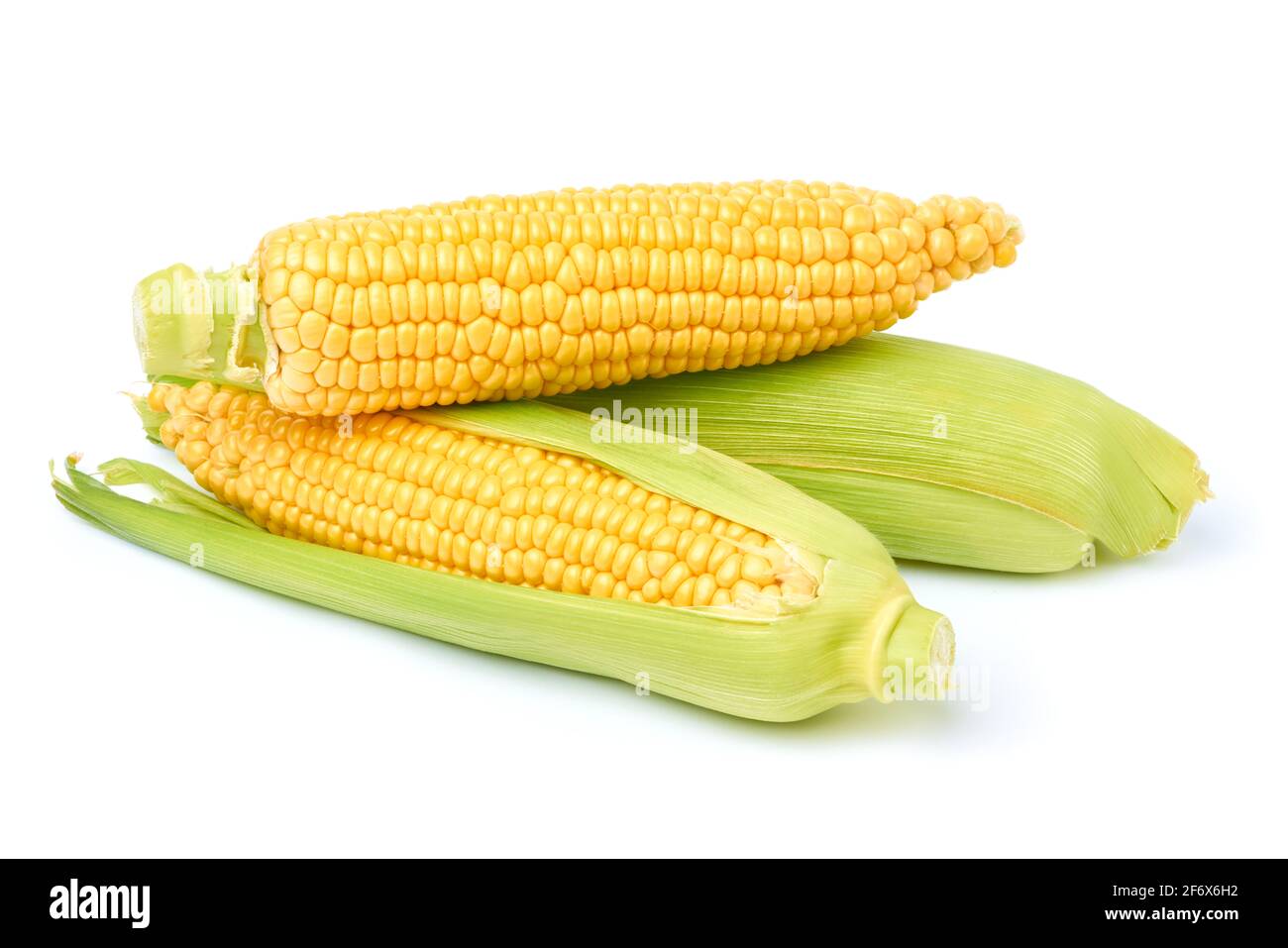 Fresh organic corn cob isolated on white background Stock Photo - Alamy