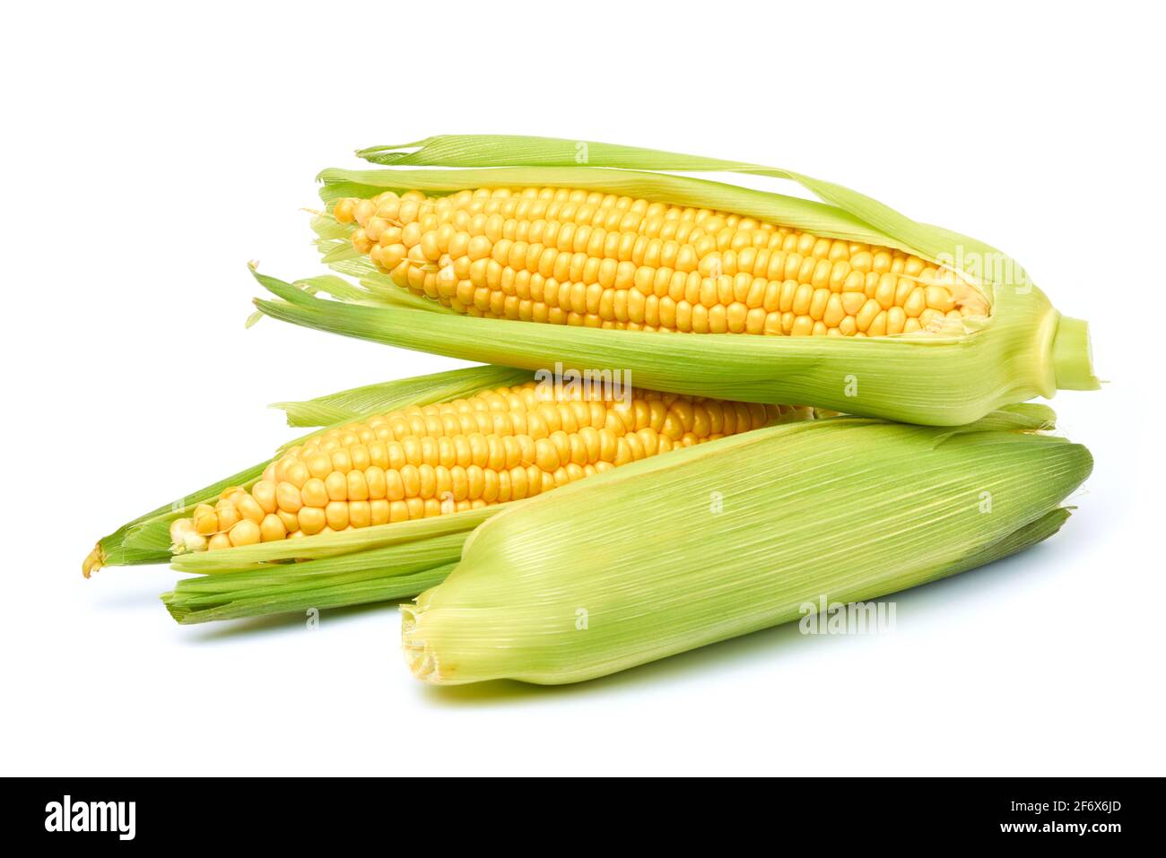 Fresh organic corn cob isolated on white background Stock Photo - Alamy