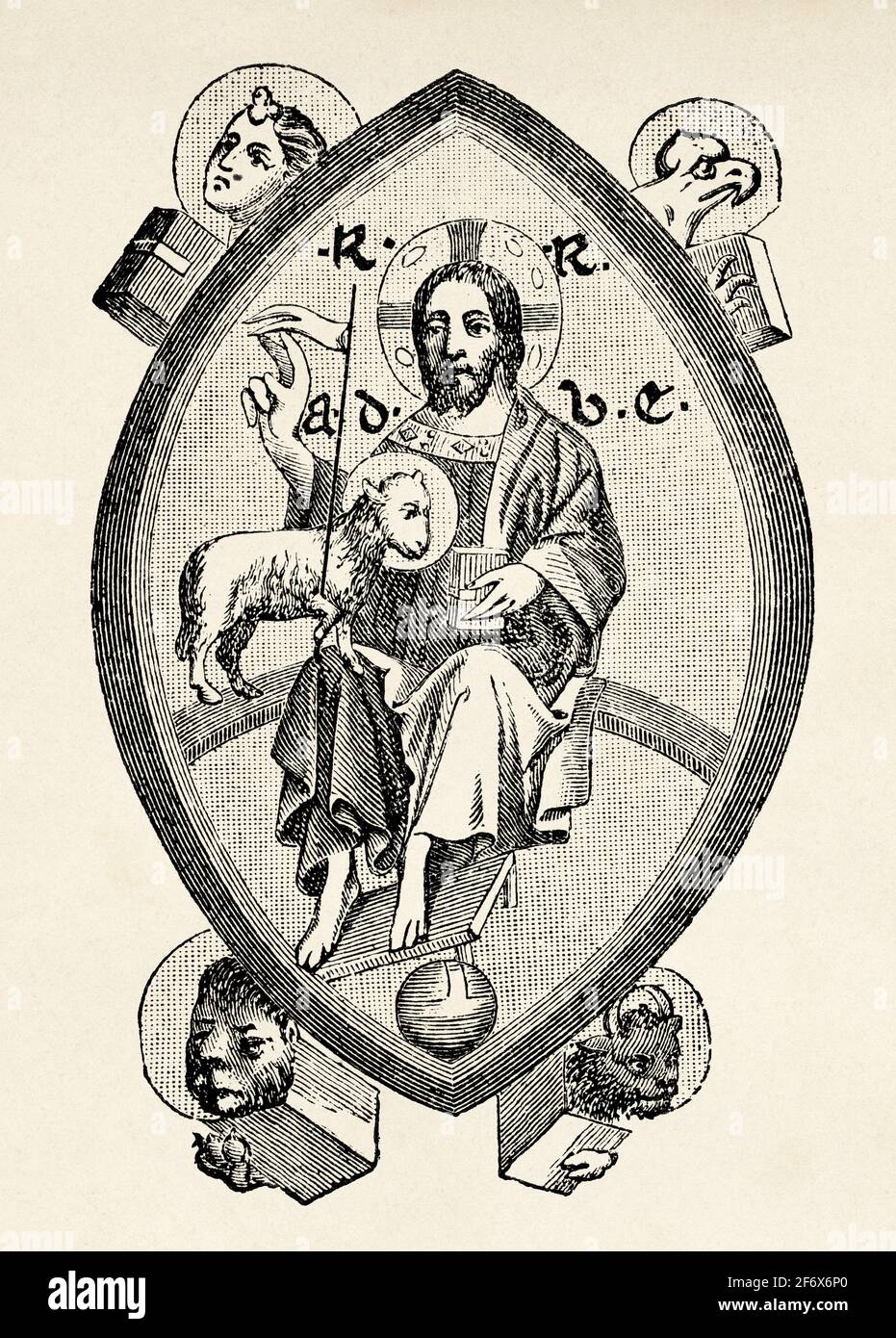 Jesus Engraving Illustration