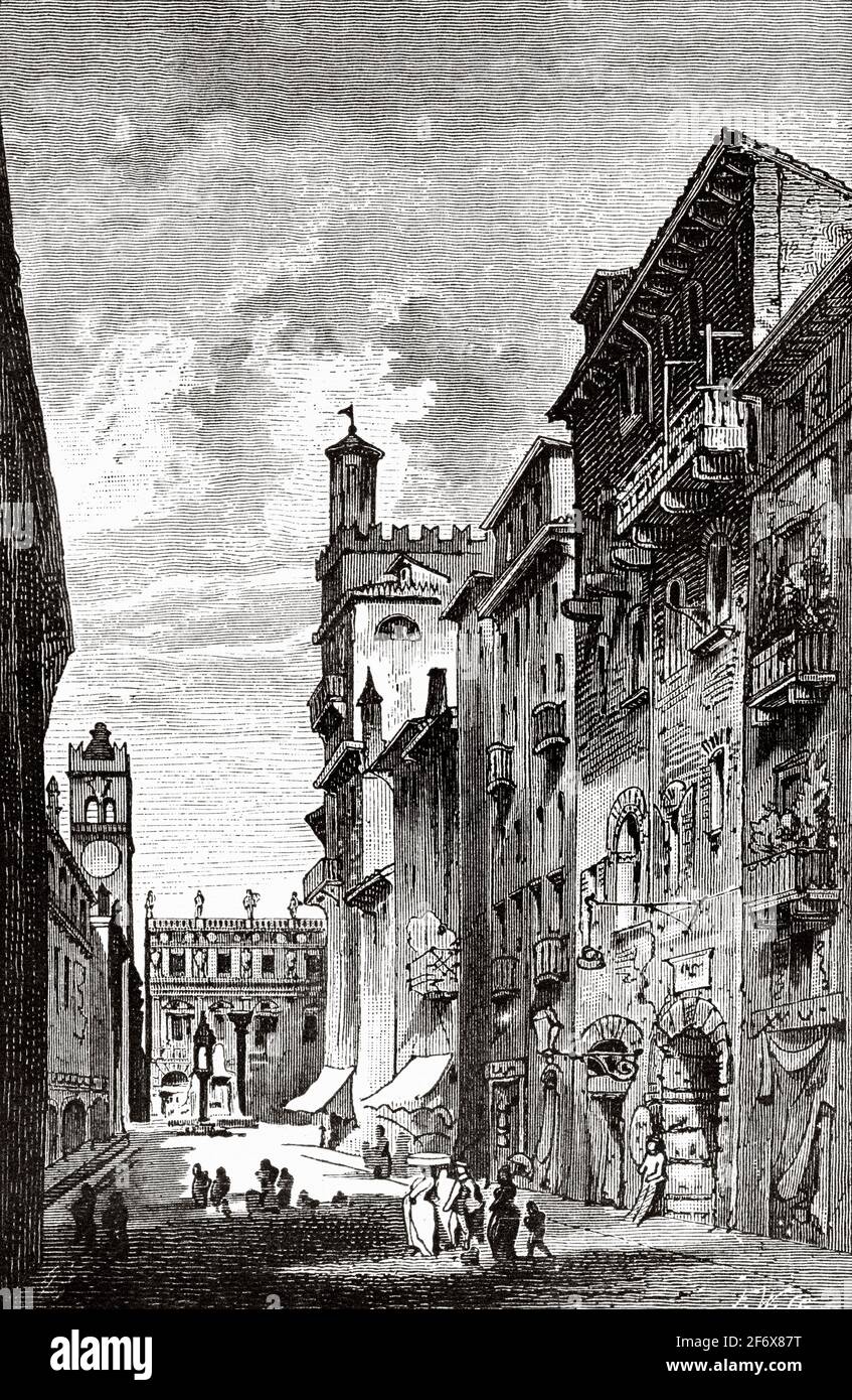 Casa Capuletti. The house of Juliet, Verona, Veneto, Italy, Europe. Old ...