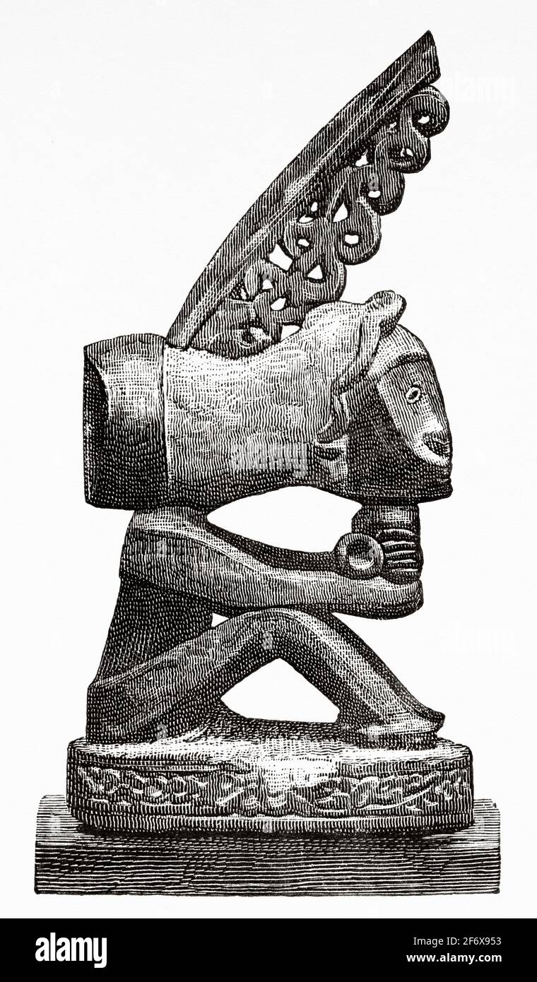 Ithyphallic ancestral figure associated with the cult of the skull and ...