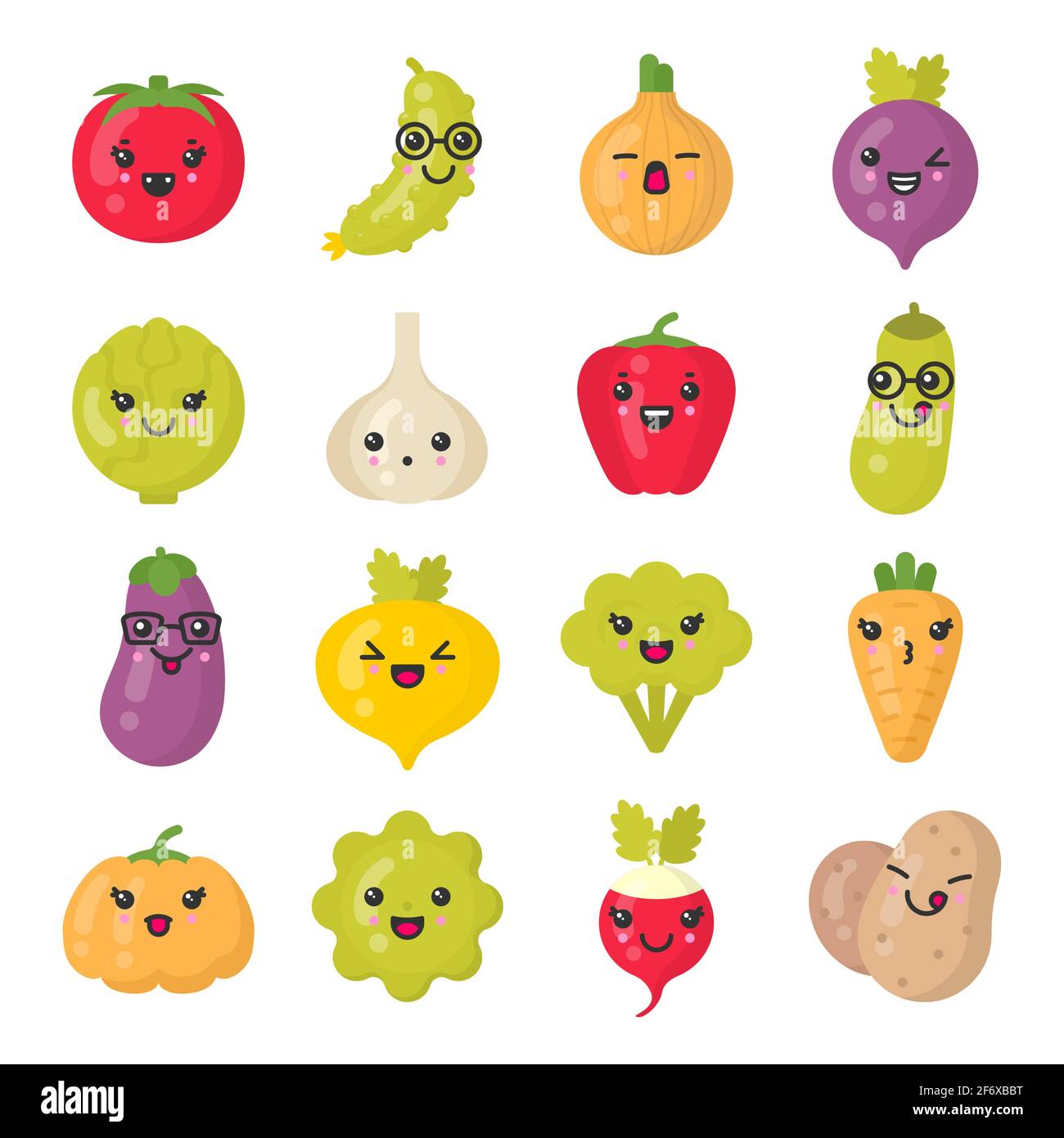 Funny vegetables face icon Cut Out Stock Images & Pictures - Alamy