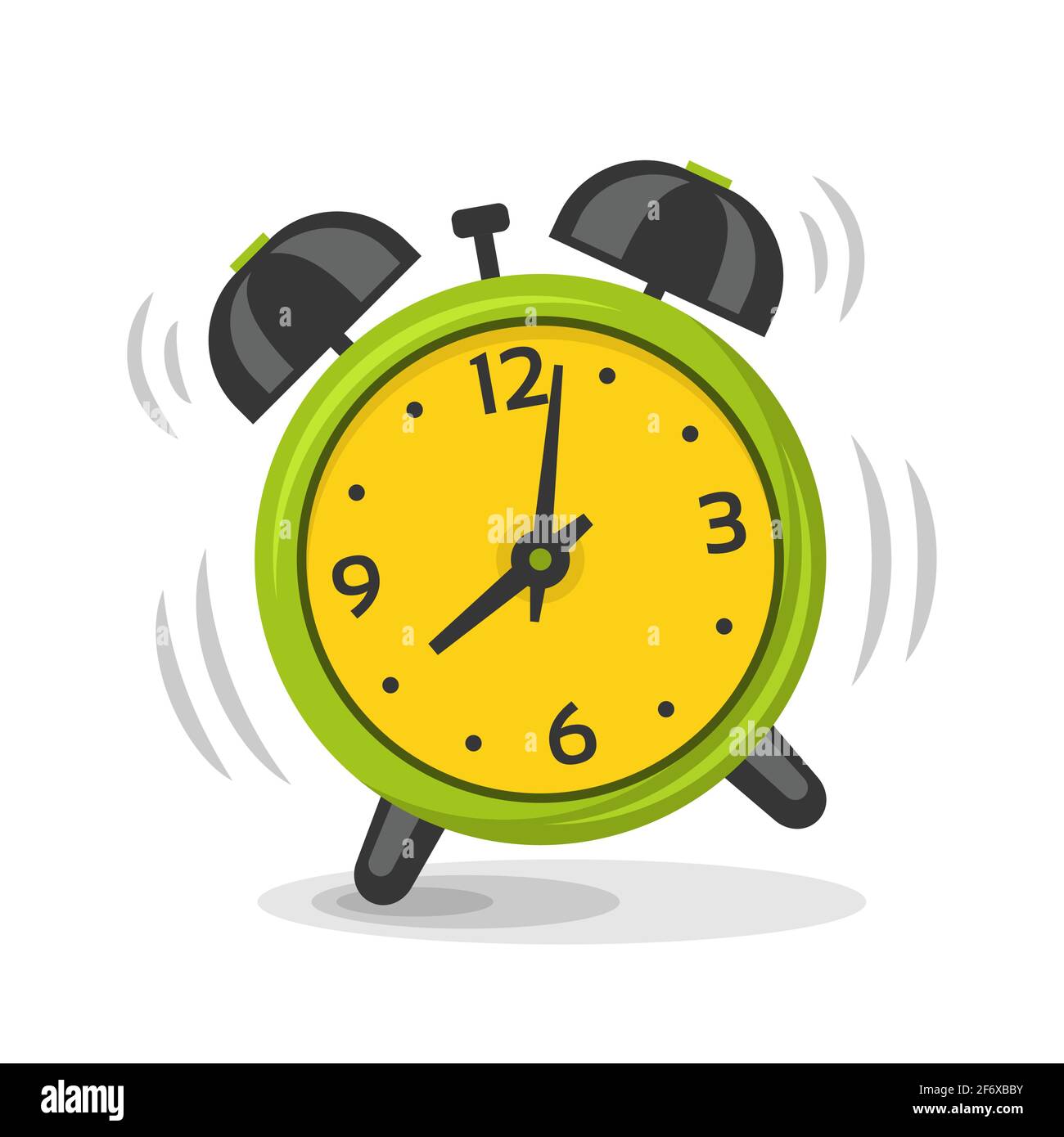 Ringing alarm clock with two bells vector illustration Stock Vector ... Ringing alarm clock with two bells vector illustration Stock Vector ...