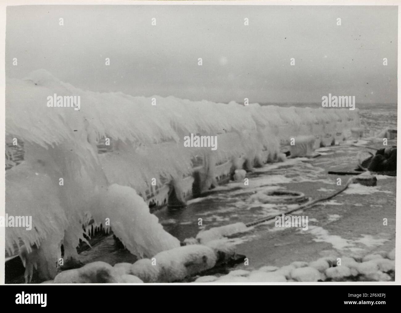 Ice image on boat deck Stock Photo - Alamy