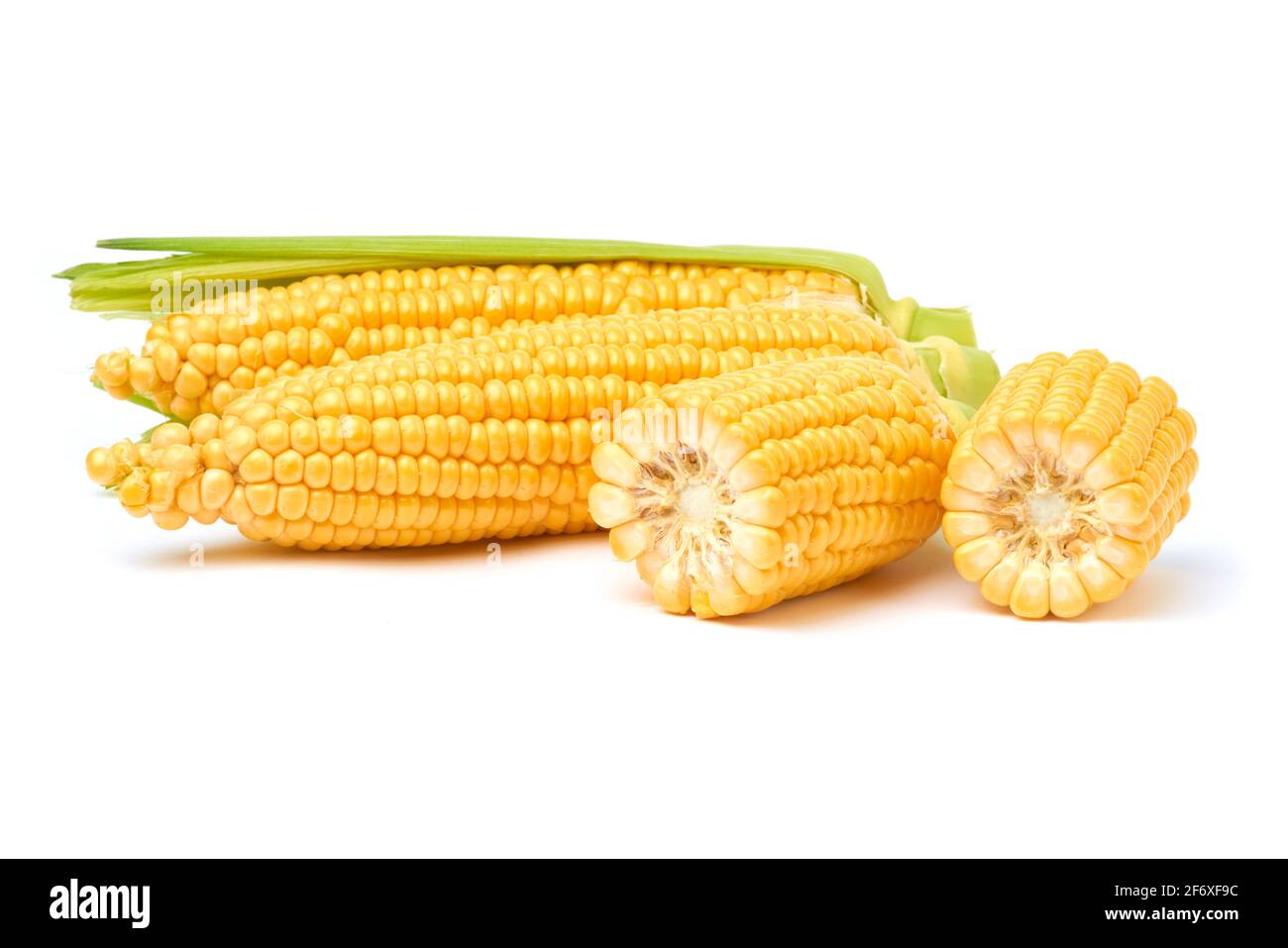 Fresh organic corn cob isolated on white background Stock Photo - Alamy