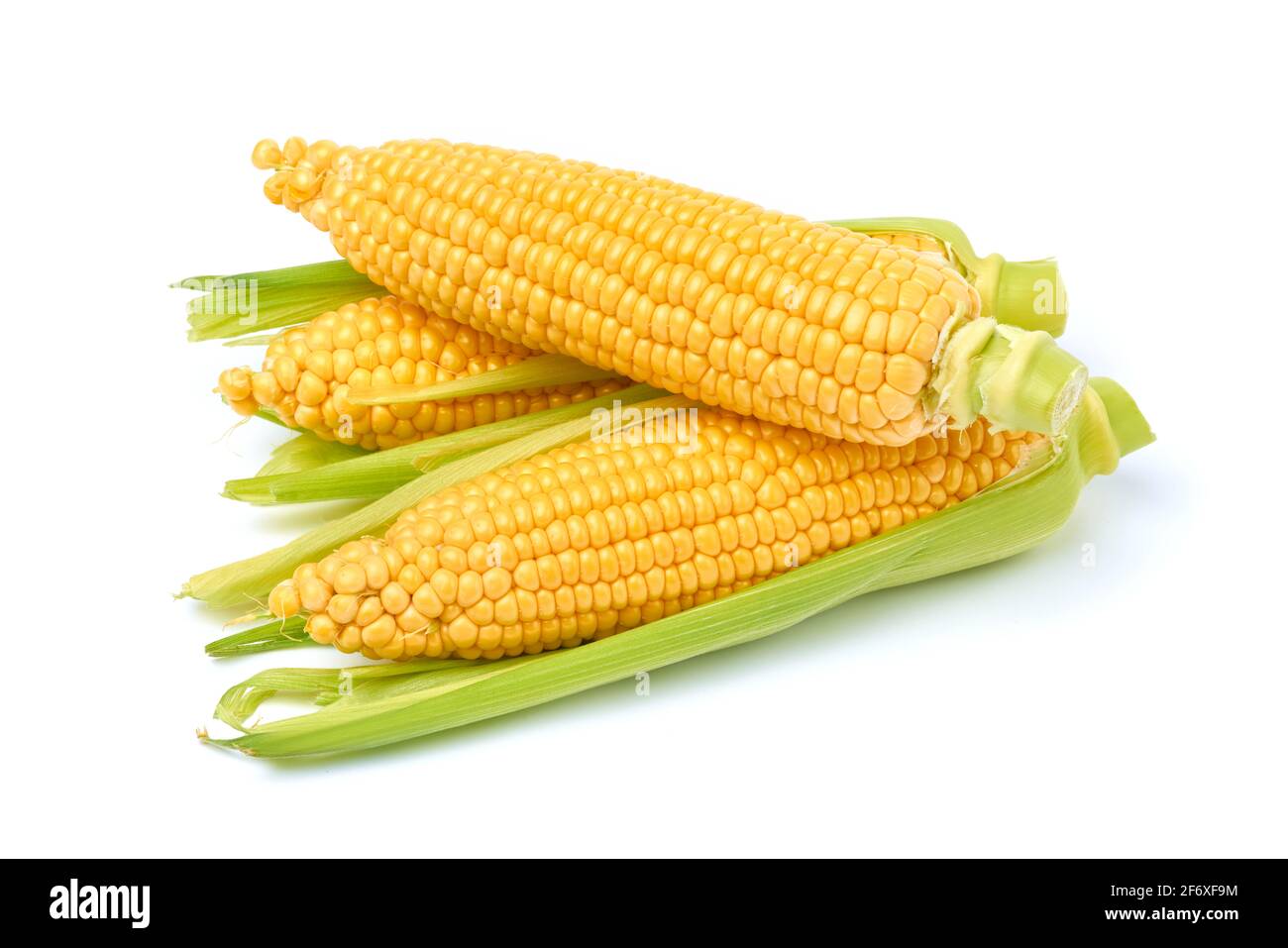 Fresh organic corn cob isolated on white background Stock Photo - Alamy