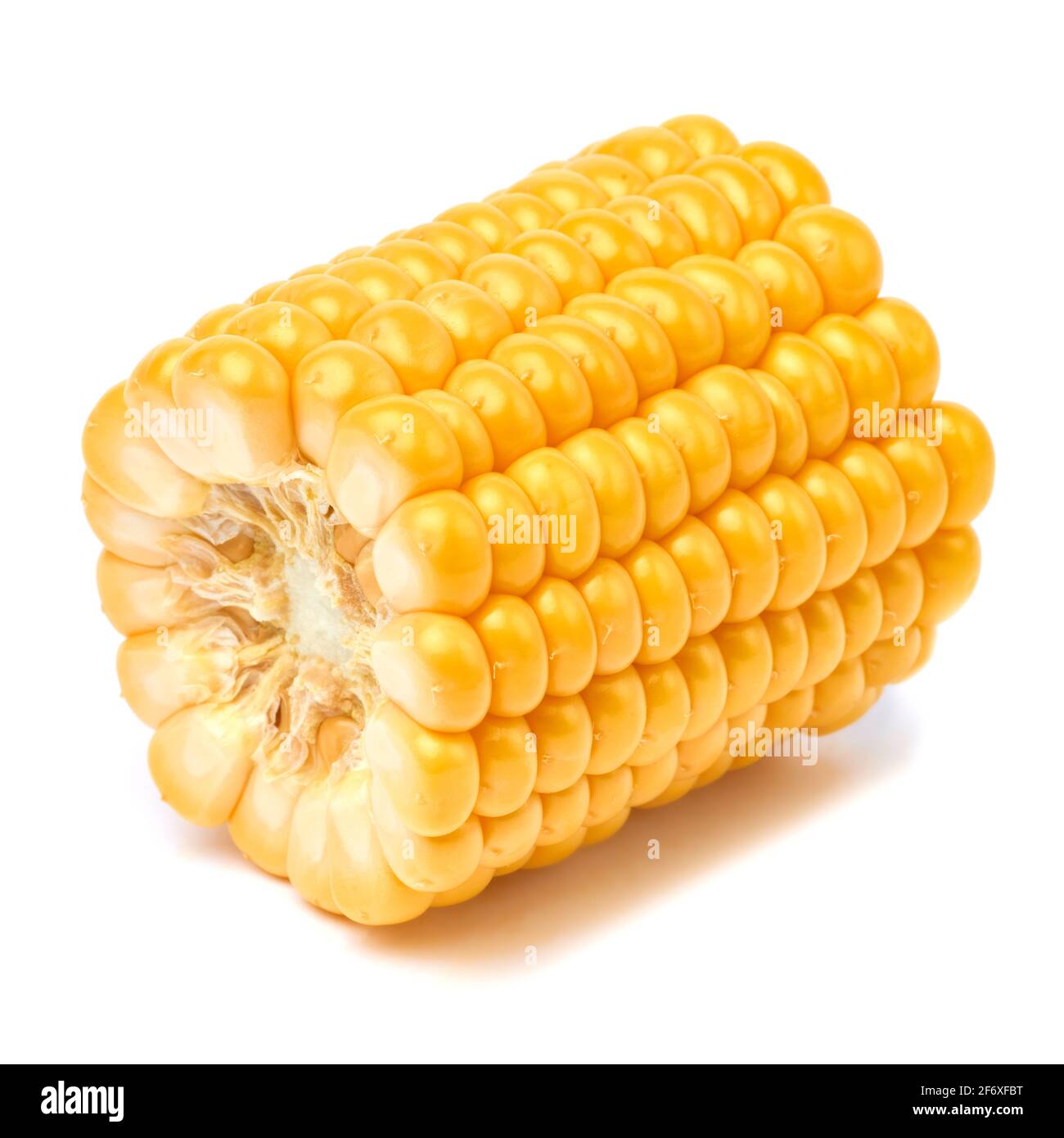 Piece of Fresh organic corn cob isolated on white background Stock ...
