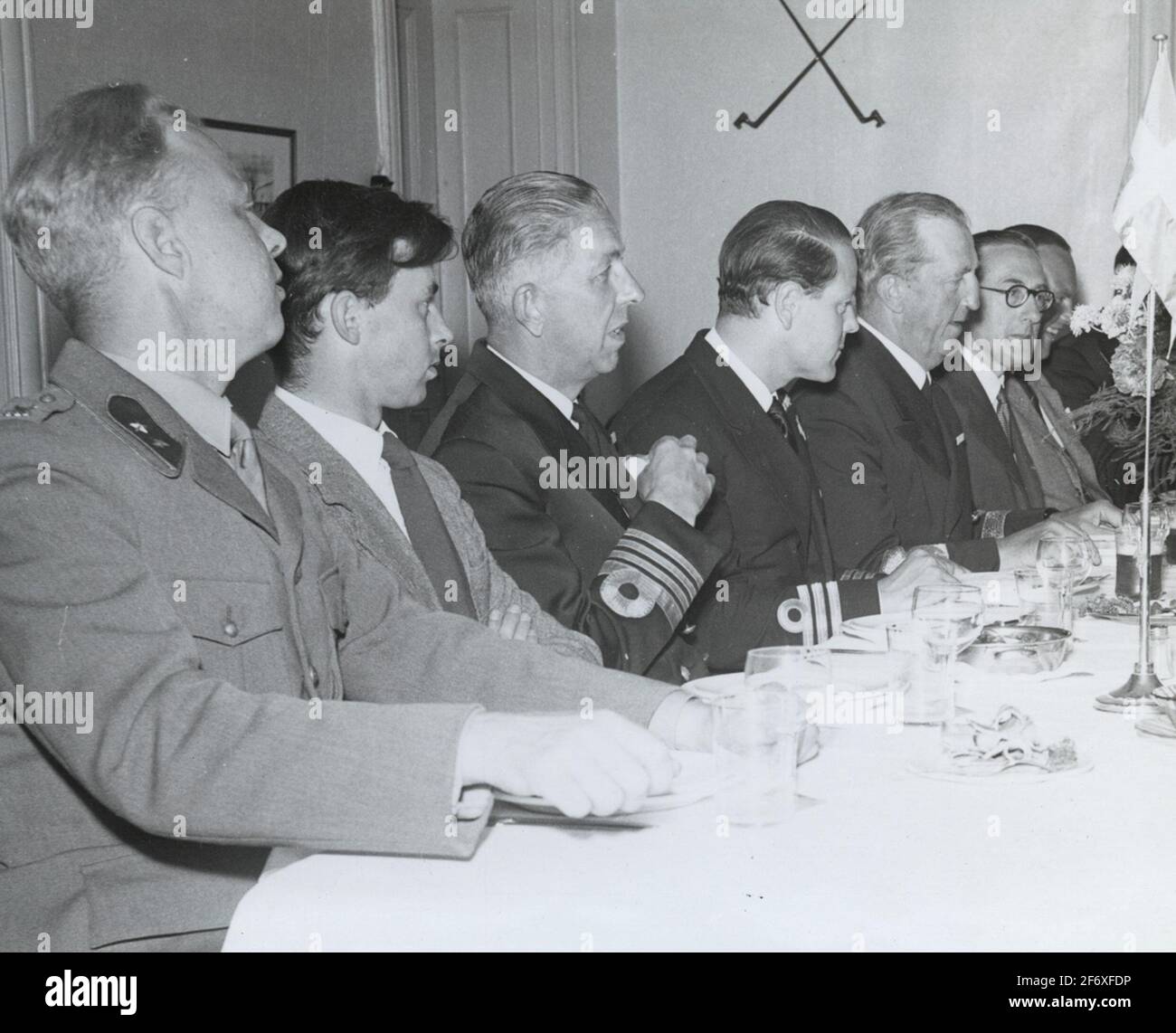 Military at dinner table Stock Photo - Alamy