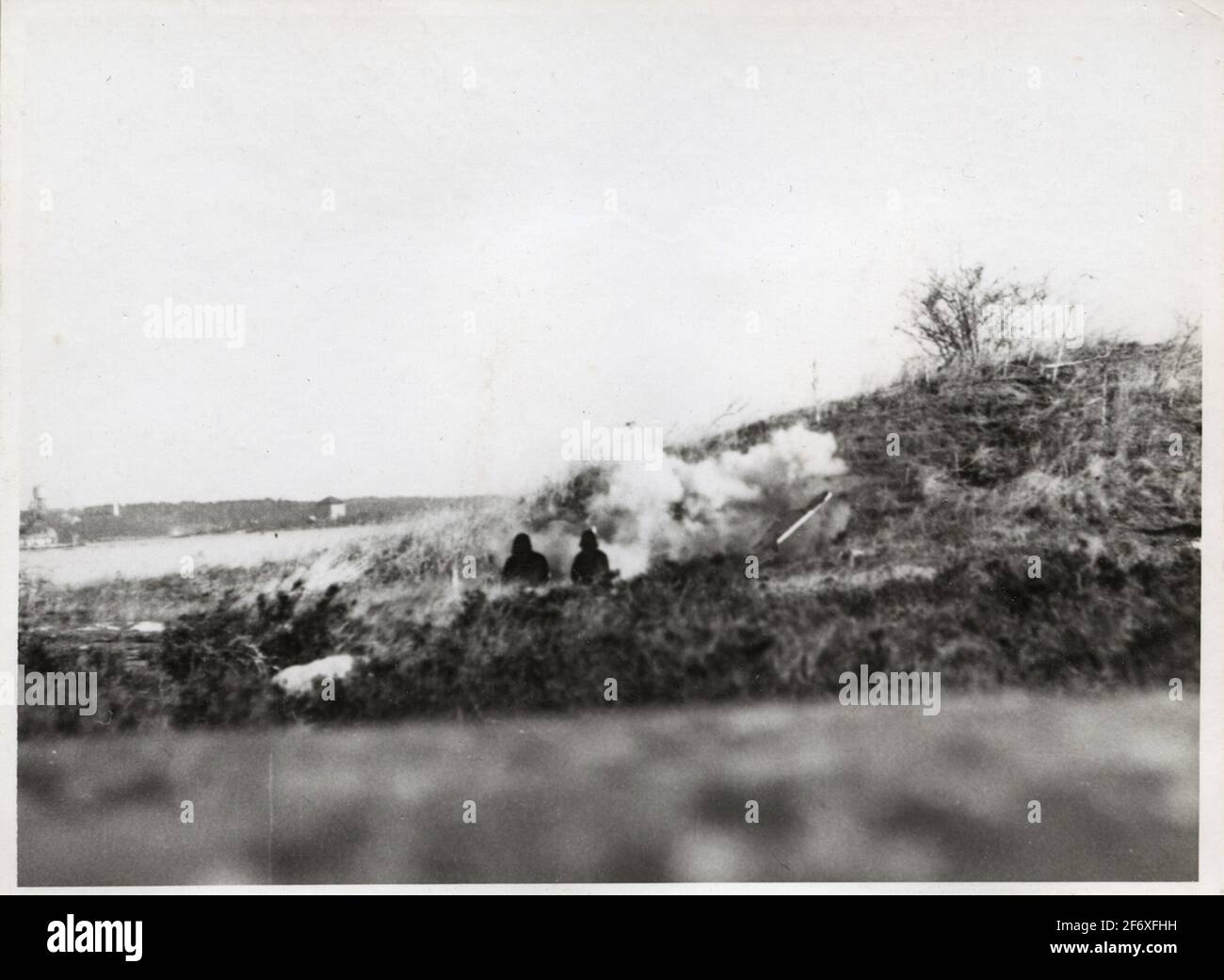 Explosion on hill men hi-res stock photography and images - Alamy