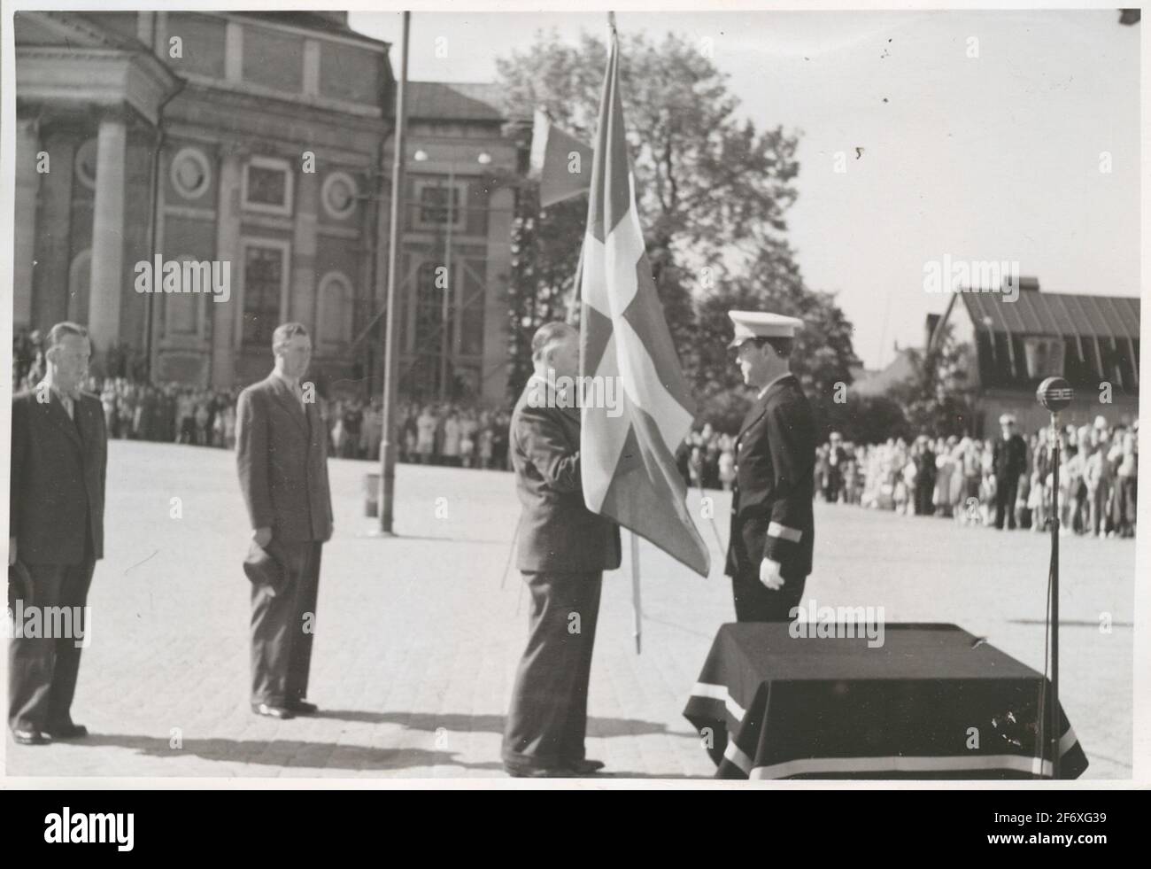 Reception of flag Stock Photo - Alamy