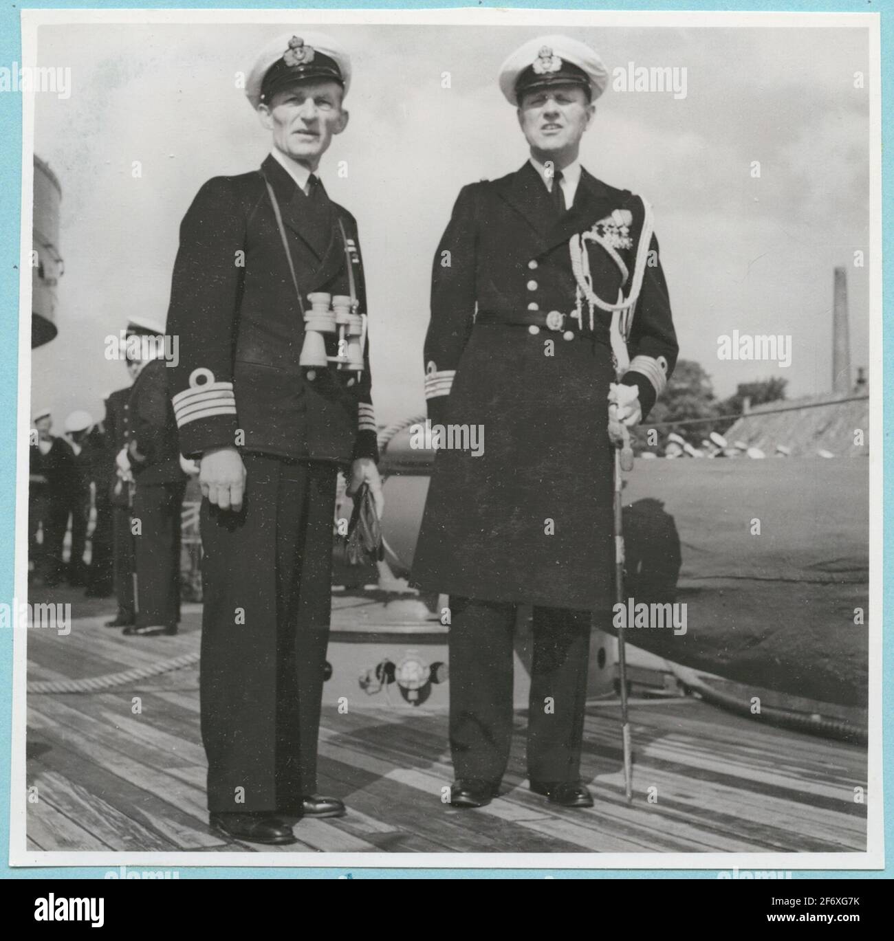 2 military people on the dock Stock Photo - Alamy