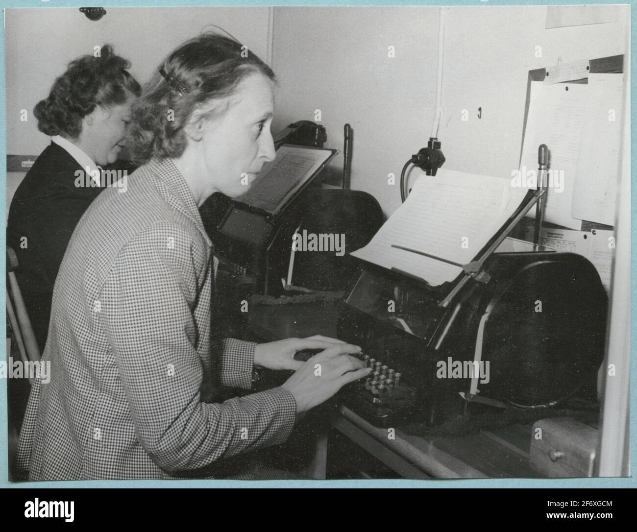 At the typewriter Stock Photo - Alamy