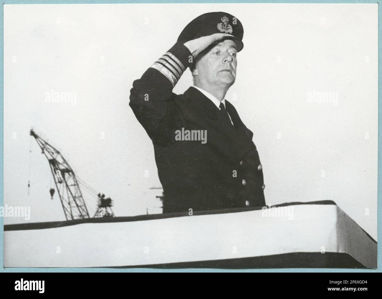 Captain does the salute Stock Photo - Alamy