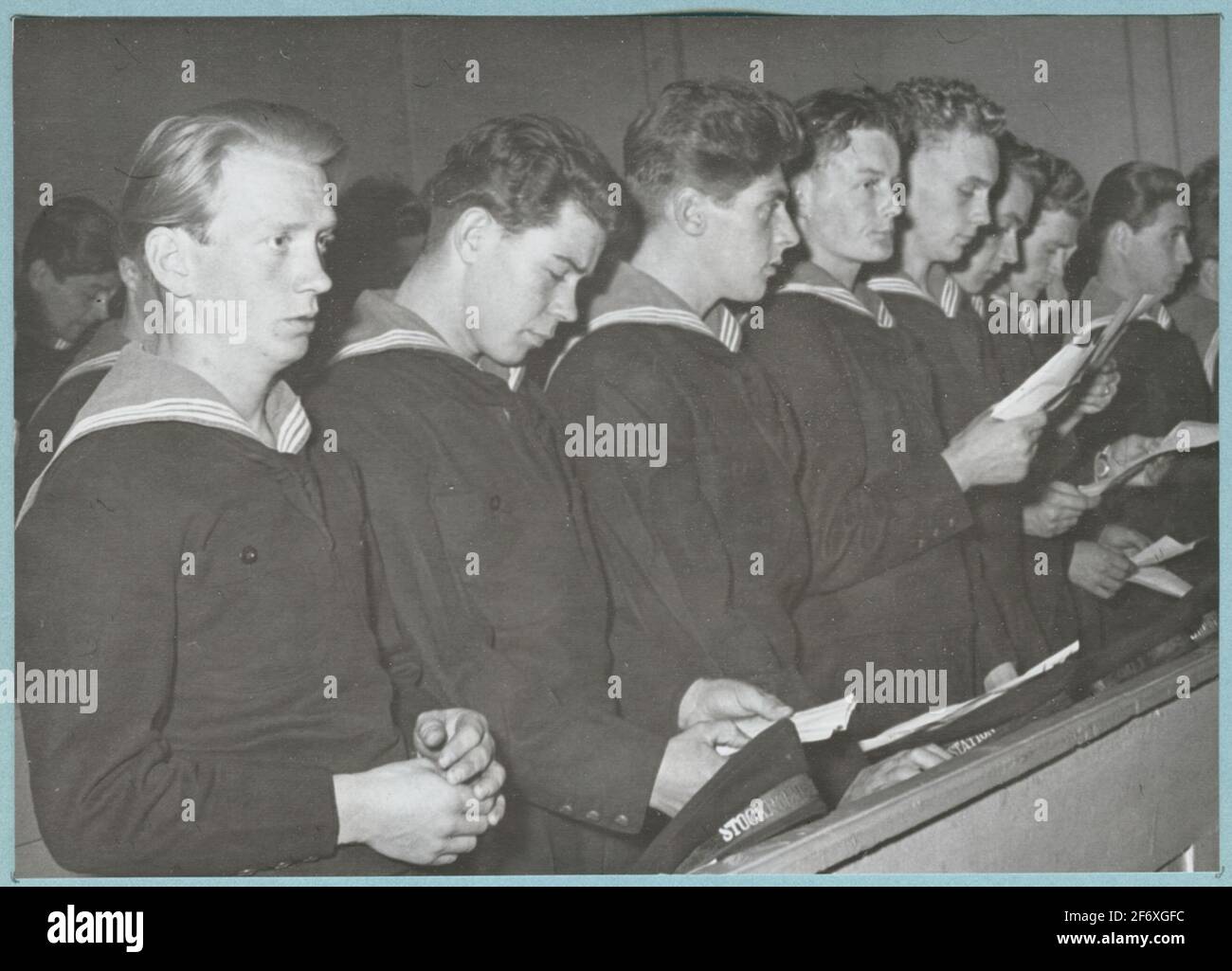 Sailors in the church Stock Photo - Alamy