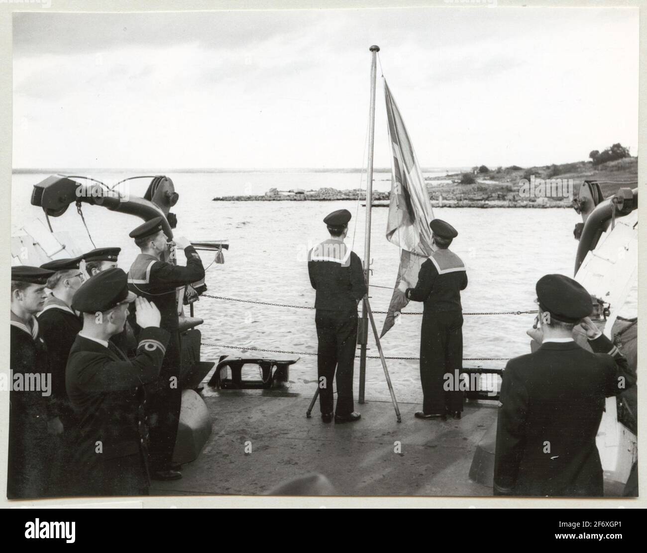 Halting the flag Stock Photo - Alamy